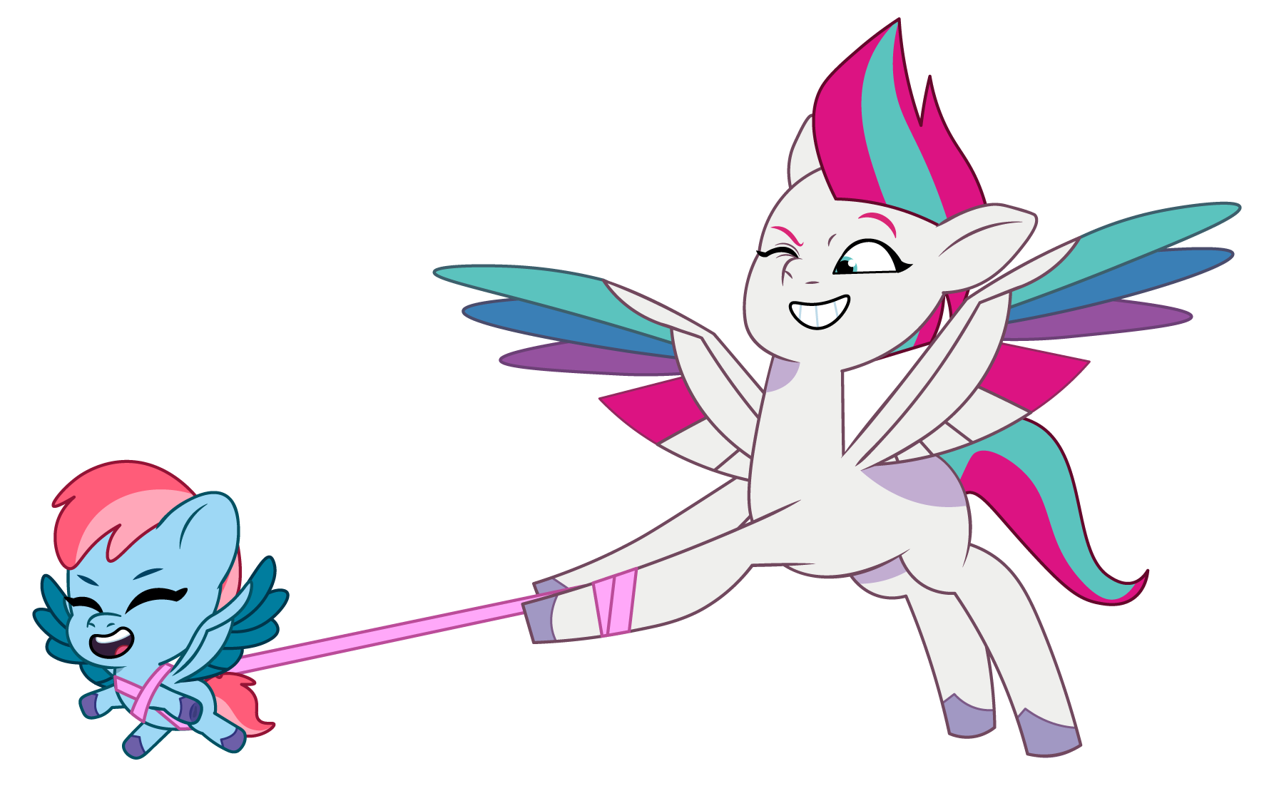 #3597233 - safe, artist:prixy05, zipp storm, oc, oc:spectrum splash ...