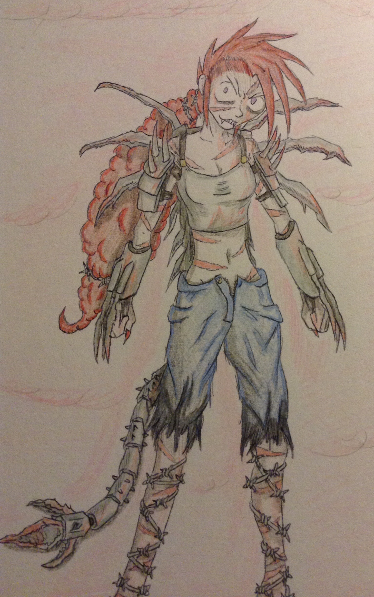 #3597278 - safe, artist:edibleezekiel, oc, oc only, human, barbed wire ...