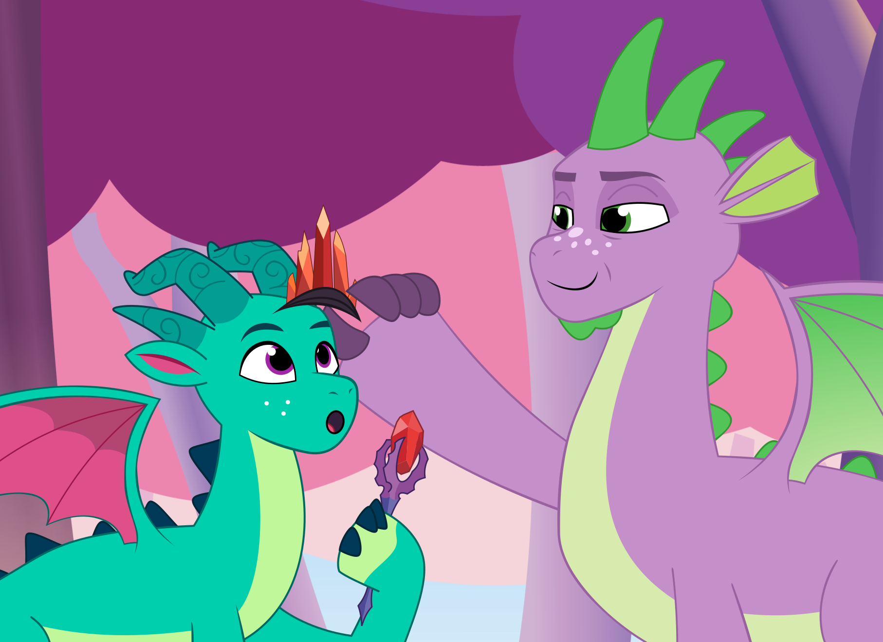 #3597381 - safe, artist:red4567, sparky sparkeroni, spike, dragon, g4 ...