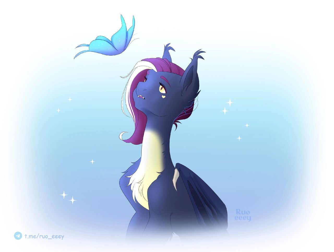 #3597441 - safe, artist:ruo_eeey, oc, oc only, oc:nightingale ode, bat ...