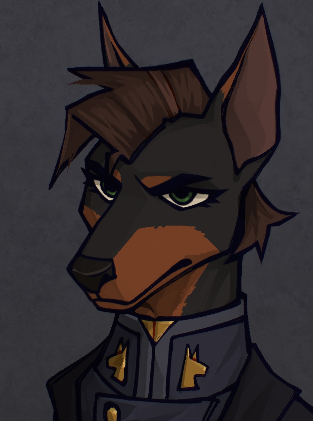 #3597533 - safe, artist:bunnyshrubby, oc, oc only, oc:rosalyn shorttail, diamond dog, dog ...