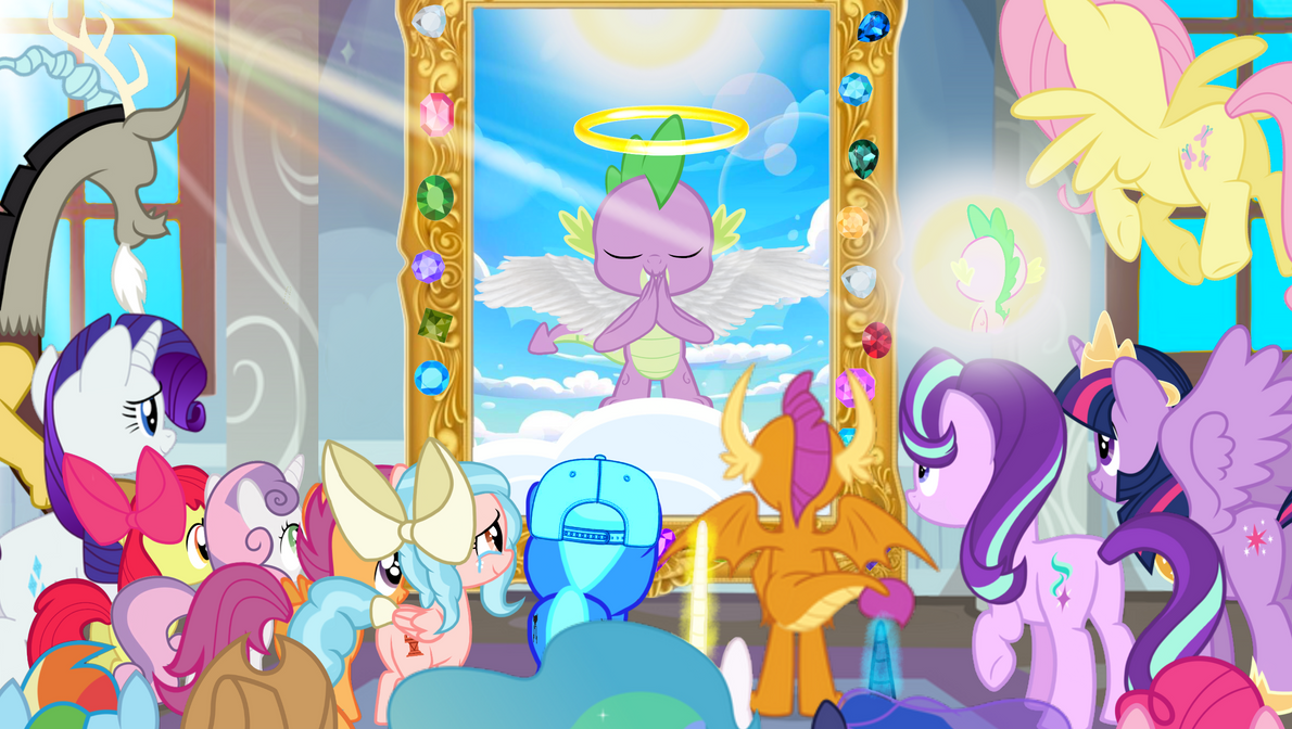 #3603918 - safe, artist:nasoupoliticien, apple bloom, applejack, cozy glow, discord, fluttershy ...