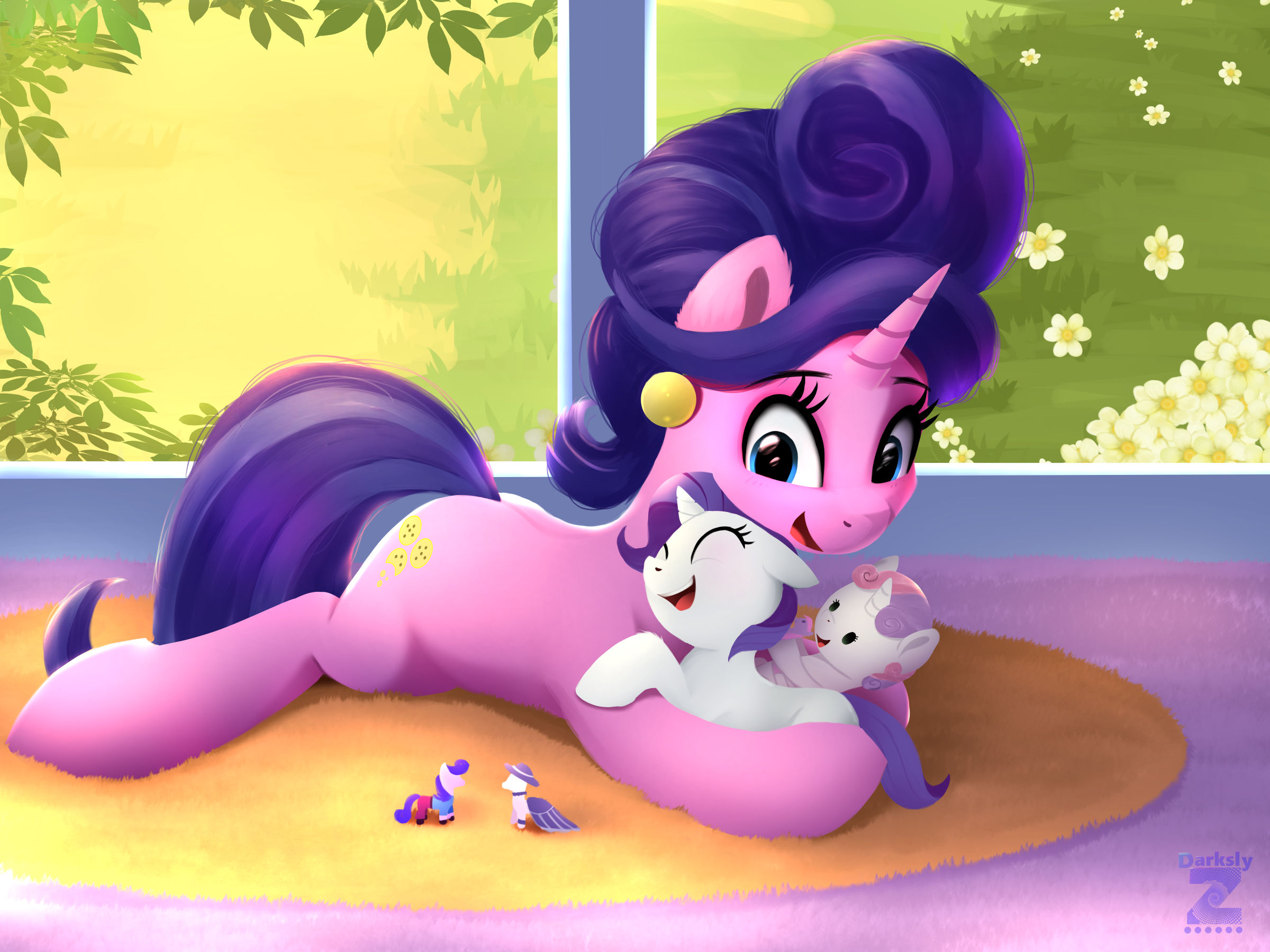 #3603972 - safe, artist:darksly, cookie crumbles, rarity, sweetie belle ...