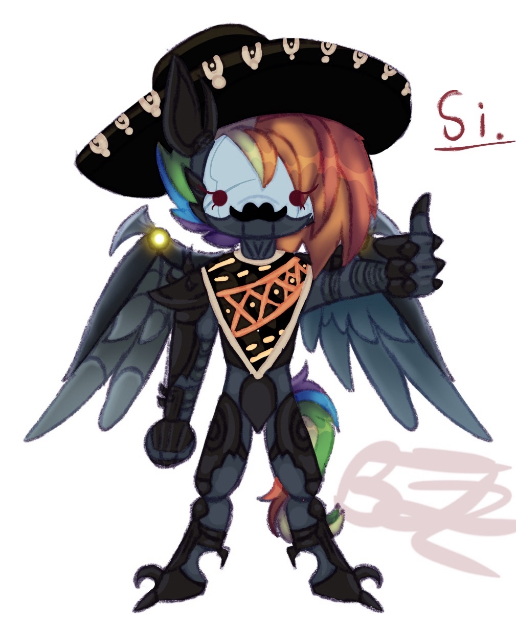 #3604367 - safe, rainbow dash, oc, oc only, cyborg, anthro, g4, clothes ...