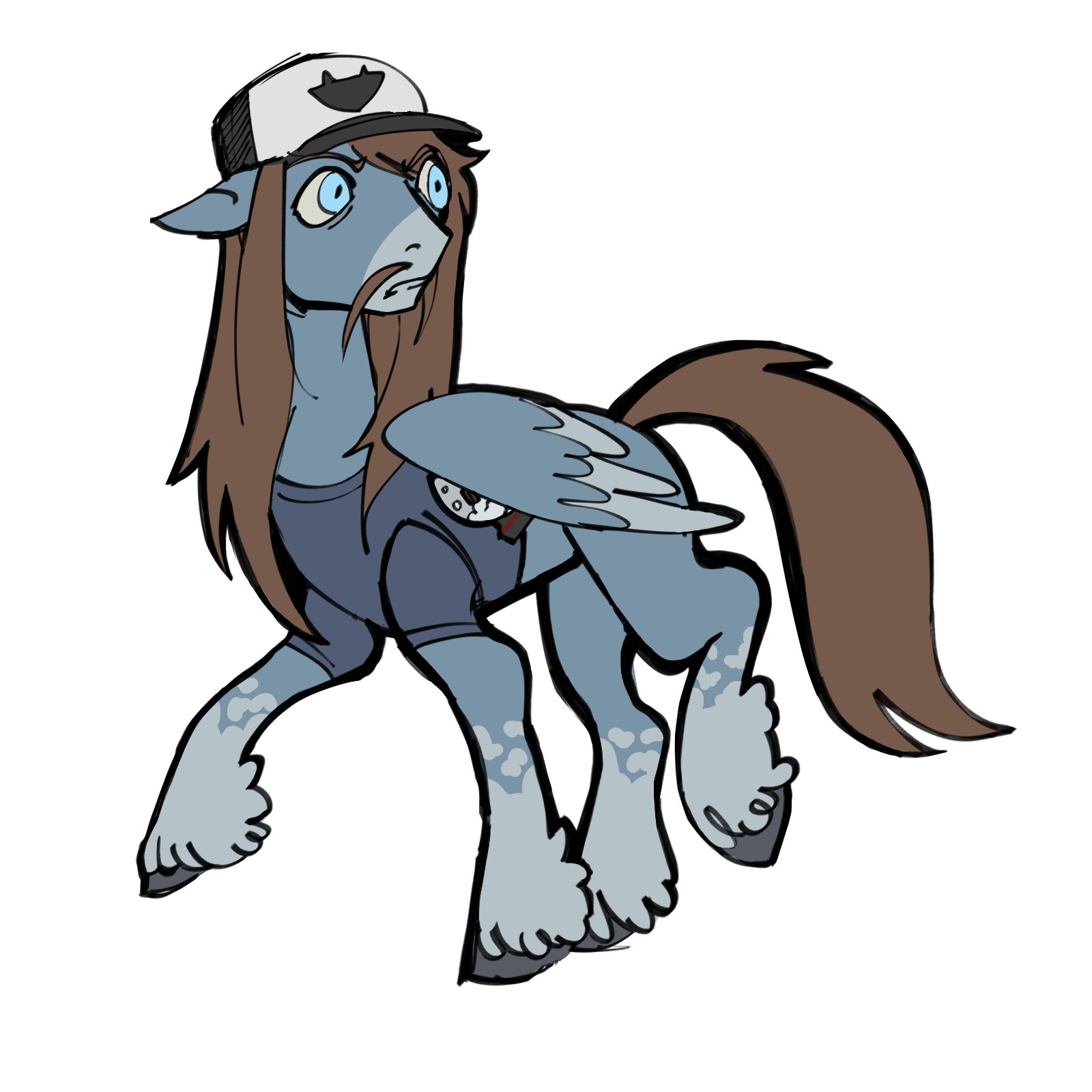 #3605243 - safe, artist:reneearchive, pegasus, pony, baseball cap, cap ...