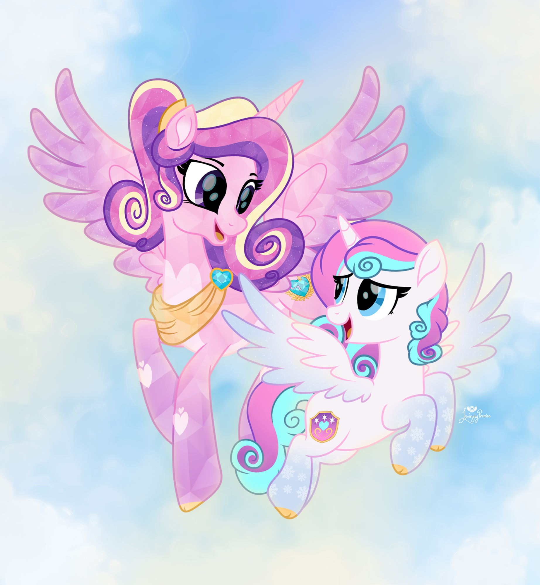 #3606479 - safe, artist:lovinglypromise, princess cadance, oc, oc:lovely promise, pony, g4 ...