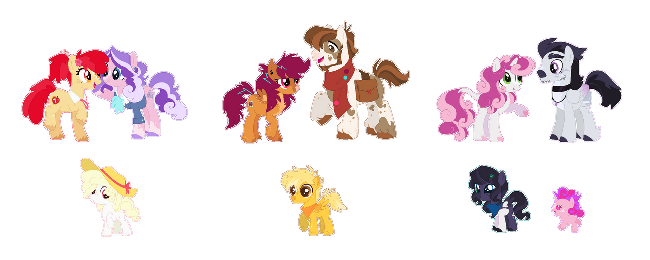 #3608324 - safe, artist:queerhorses, apple bloom, diamond tiara ...