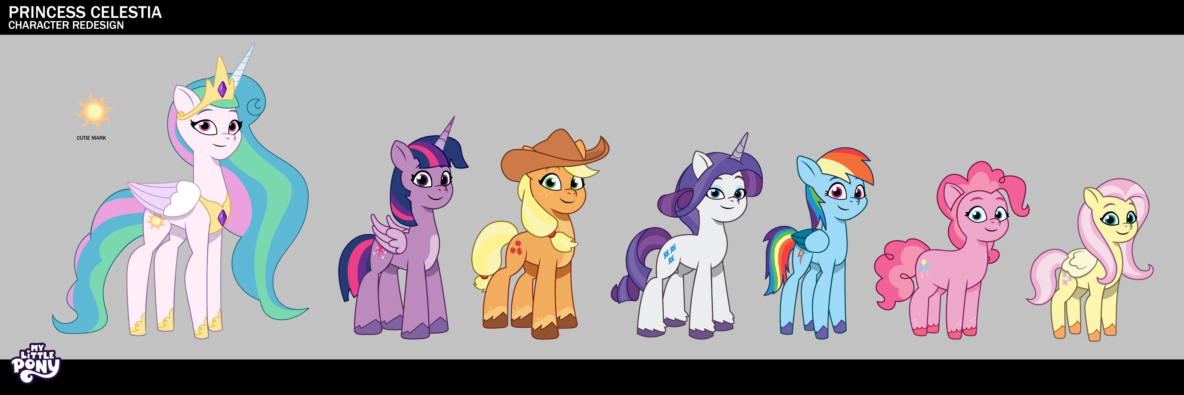 #3608804 - safe, artist:prixy05, applejack, fluttershy, pinkie pie, princess celestia, rainbow ...