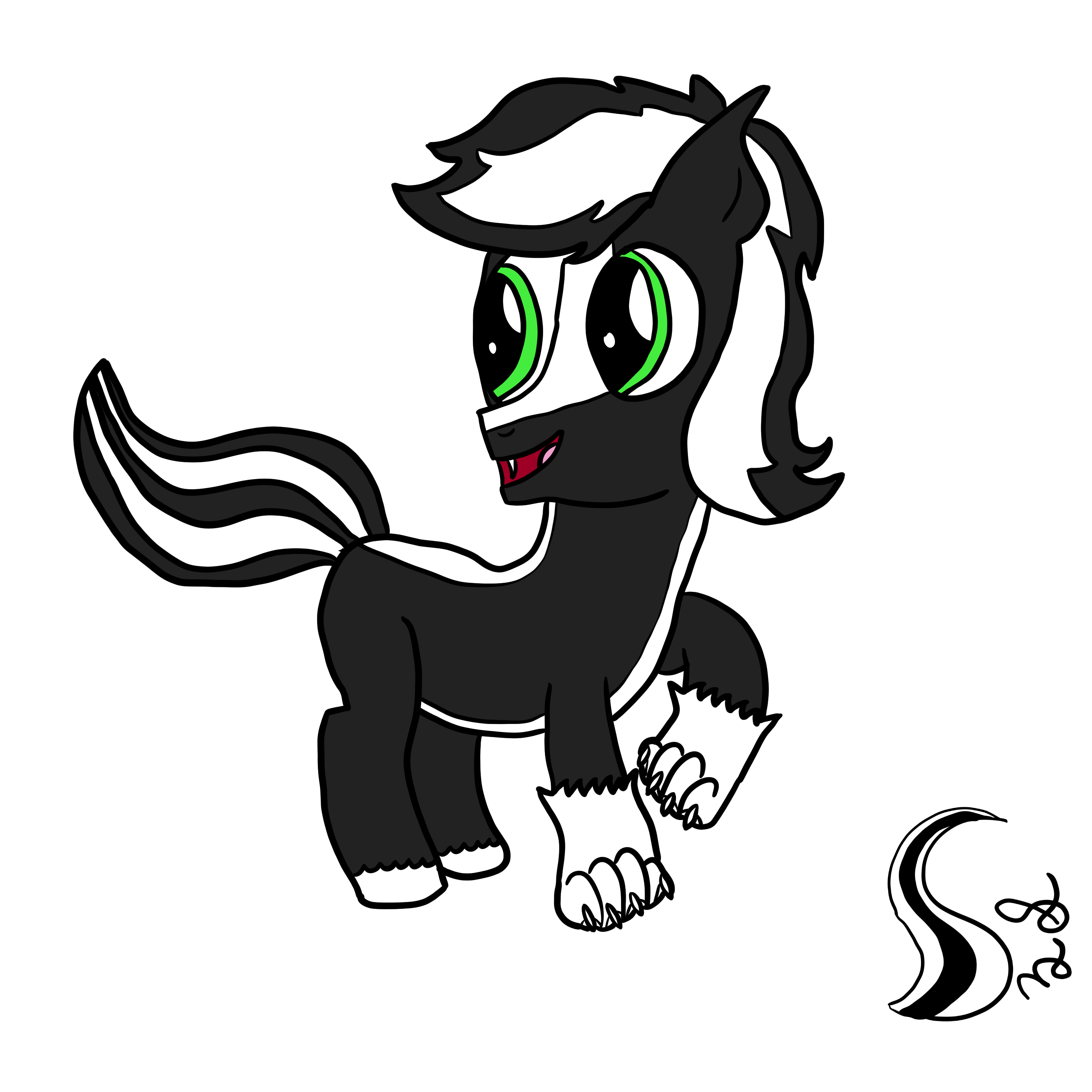 #3597998 - safe, artist:skunklover777, oc, oc only, oc:zenawa skunkpony ...