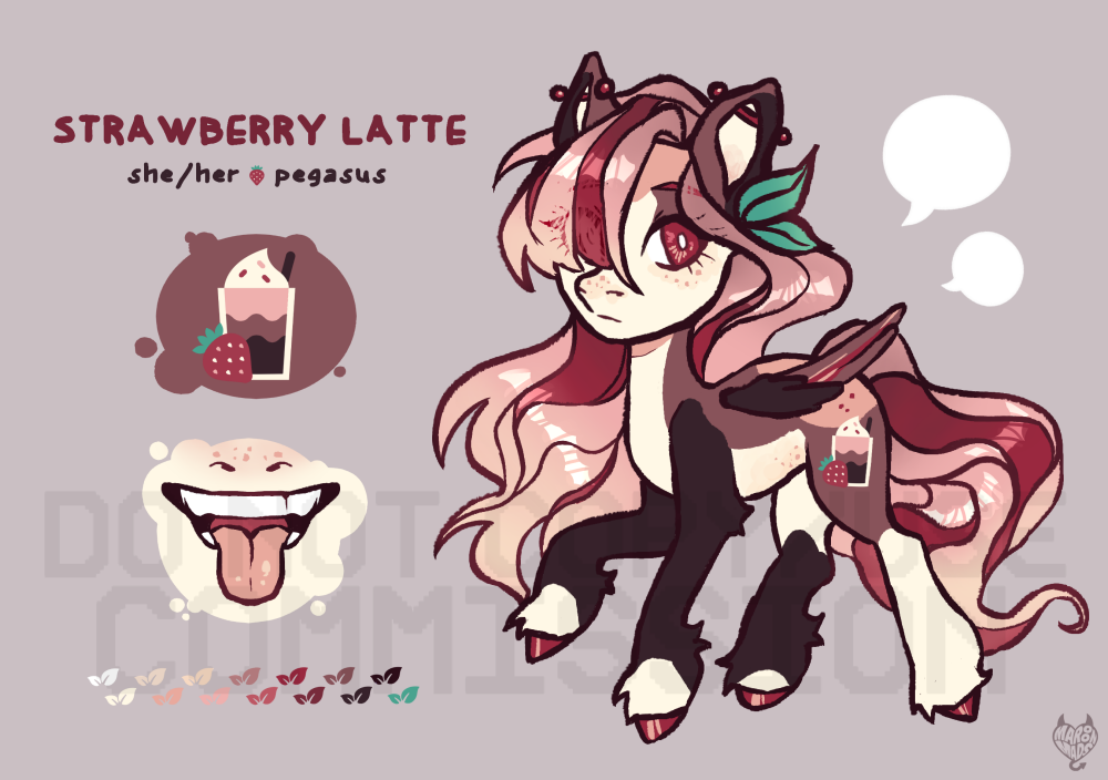 #3609180 - safe, artist:maroonmads, oc, oc only, oc:strawberry latte ...
