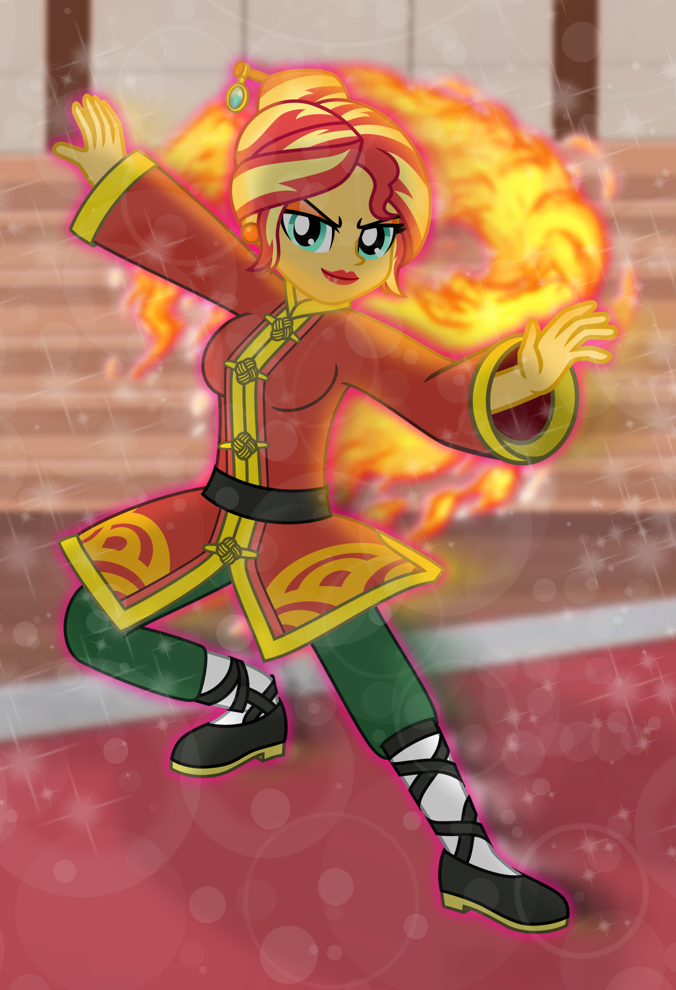 #3609243 - safe, artist:emeraldblast63, sunset shimmer, human, equestria girls, g4, asian, asian ...