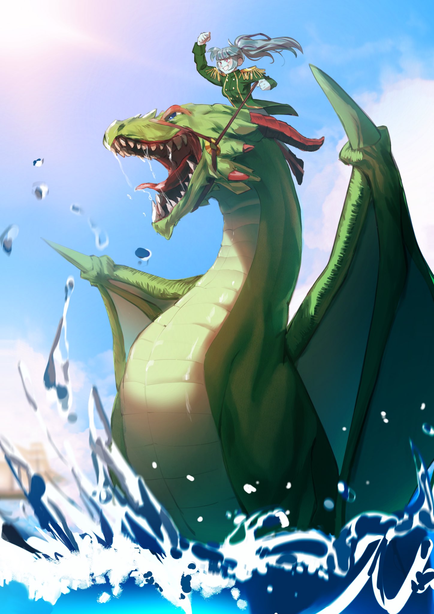 #3609339 - safe, artist:amazingpuffhair, sonata dusk, oc, oc:bright ...