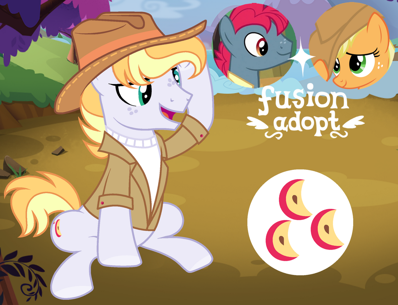 #3609705 - safe, artist:vi45, apple split, applejack, oc, earth pony ...