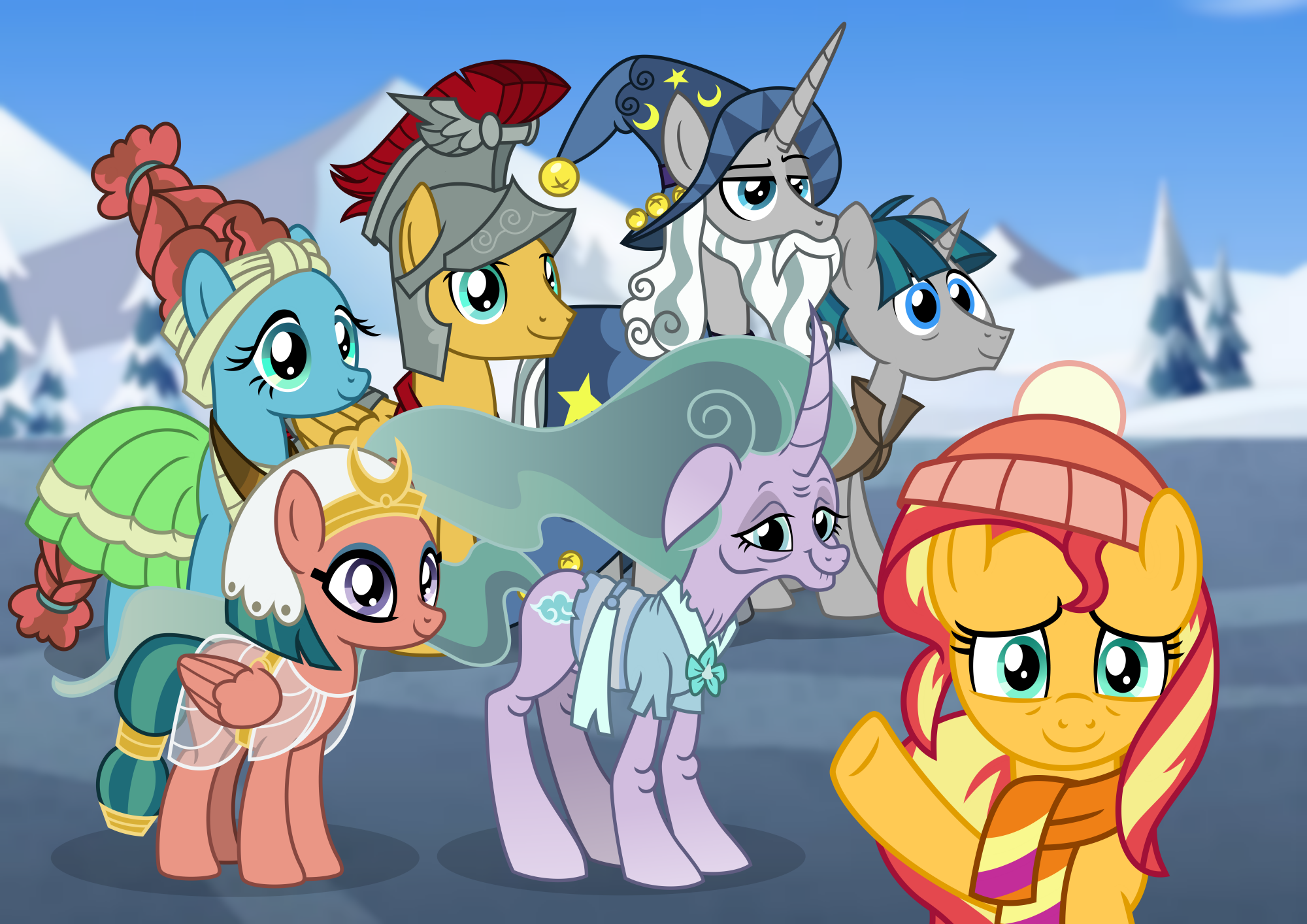 #3609862 - safe, artist:emeraldblast63, flash magnus, meadowbrook ...