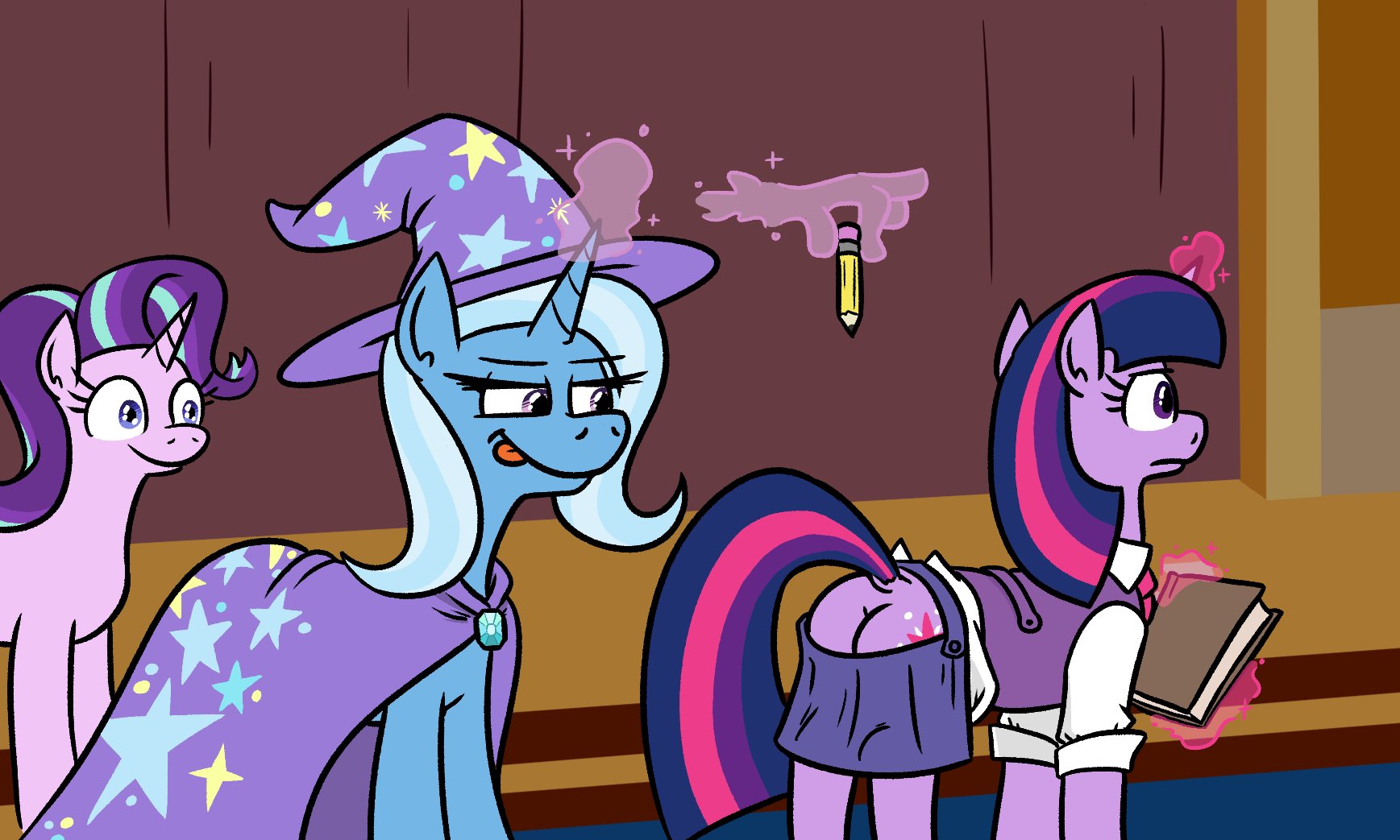 #3609886 - safe, artist:jargon scott, starlight glimmer, trixie, twilight sparkle, pony, unicorn ...