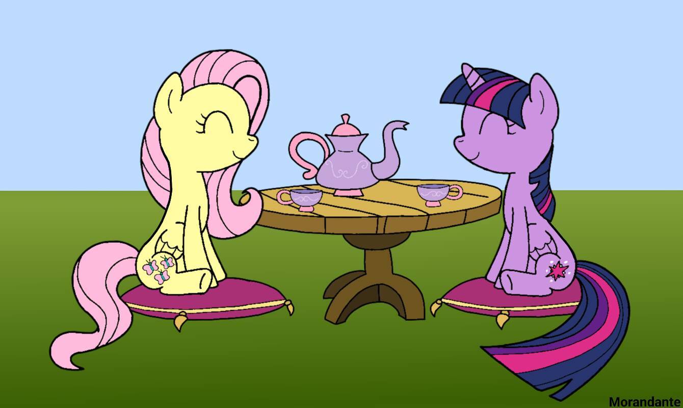 #3610295 - safe, artist:morandante, fluttershy, twilight sparkle ...