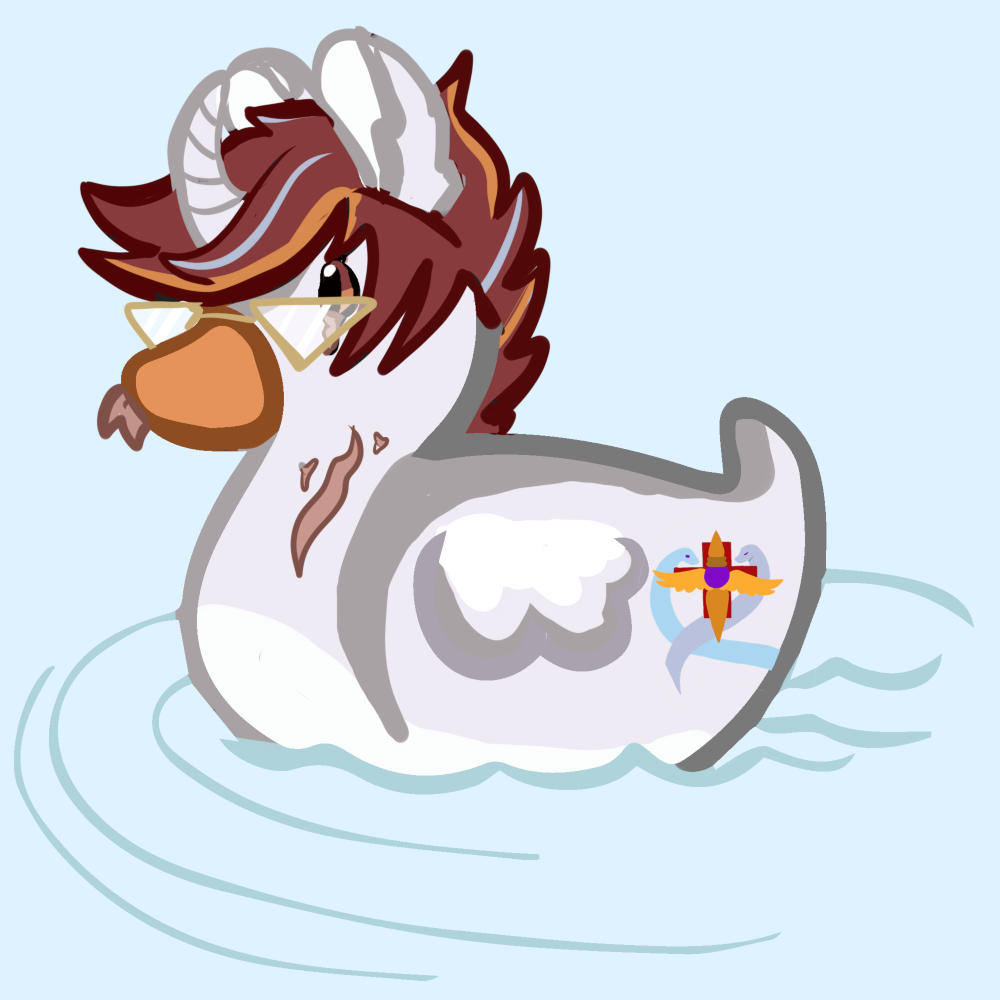 #3612520 - safe, artist:anykoe, oc, oc:hippocrates, bird, duck, pony ...