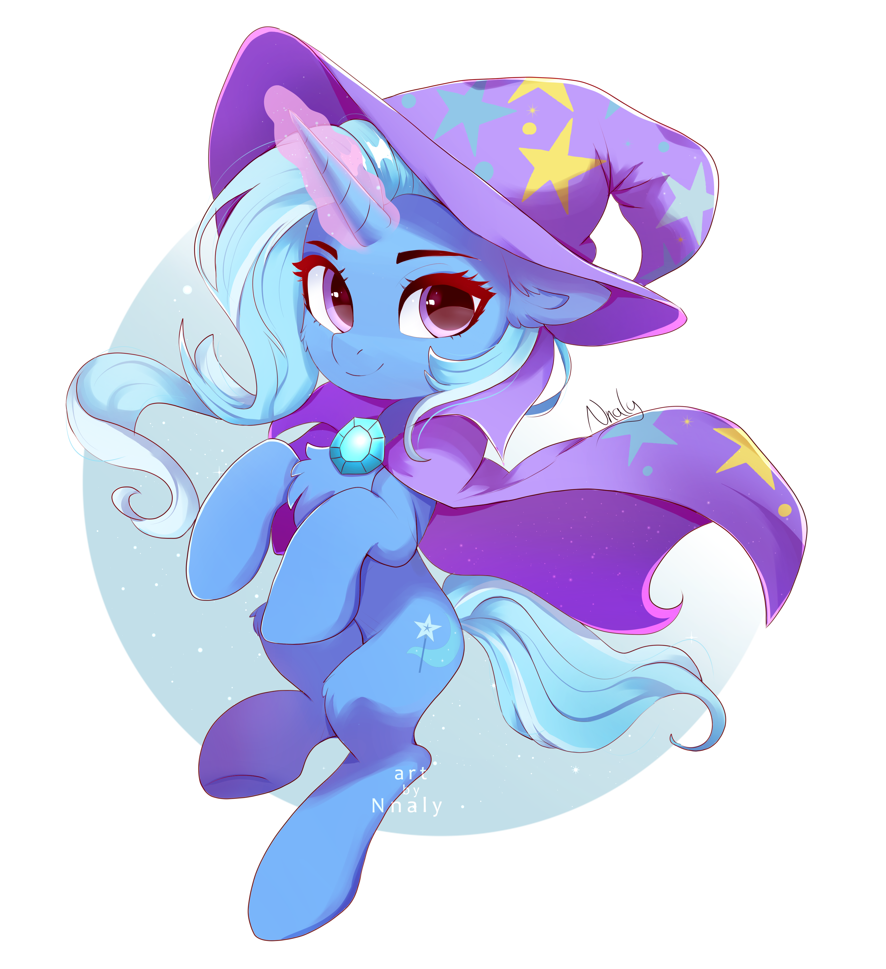 #3613333 - safe, artist:nnaly, trixie, pony, unicorn, g4, brooch, cape ...