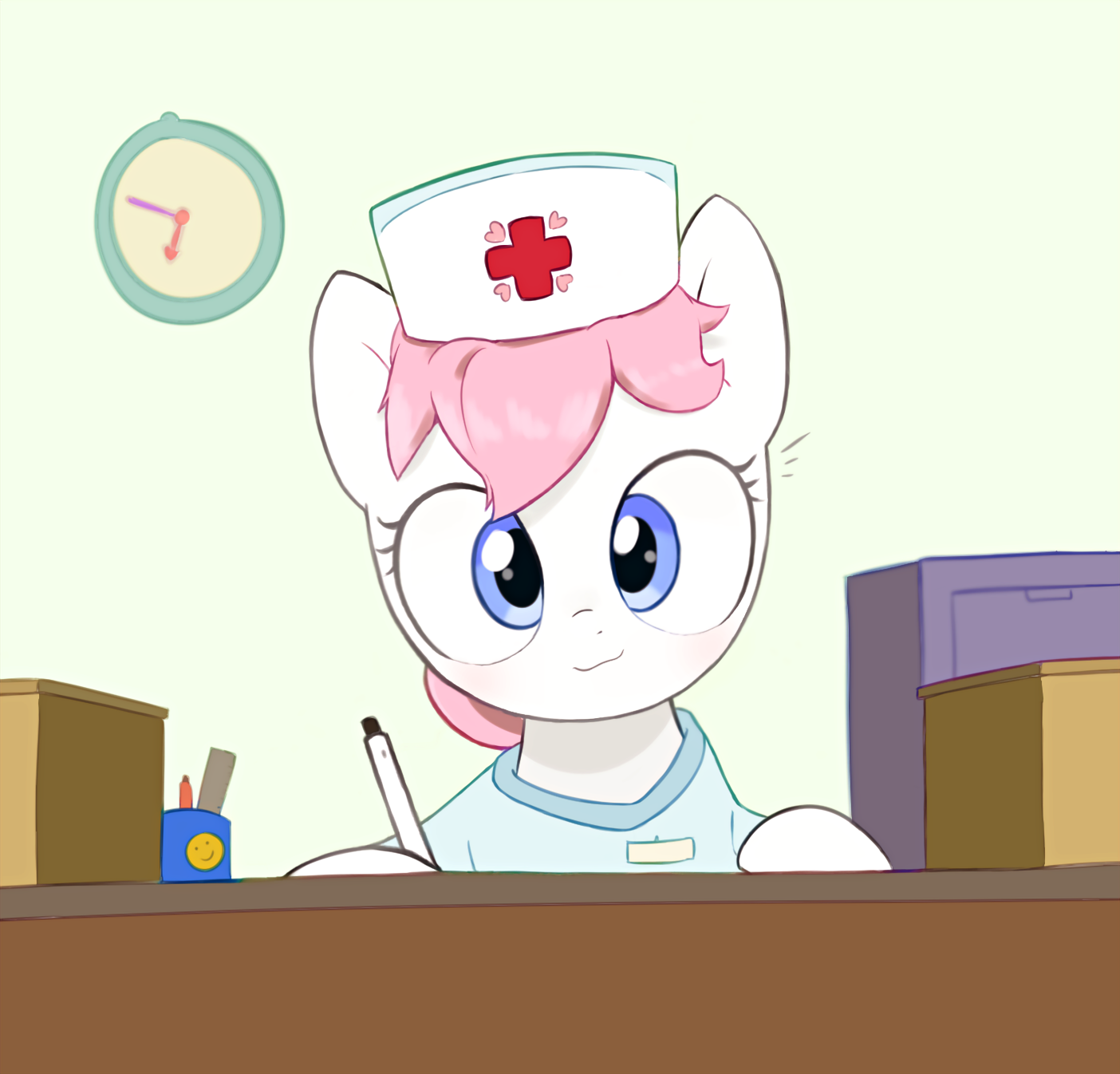 #3613985 - safe, artist:kamagi, nurse redheart, earth pony, pony, g4 ...