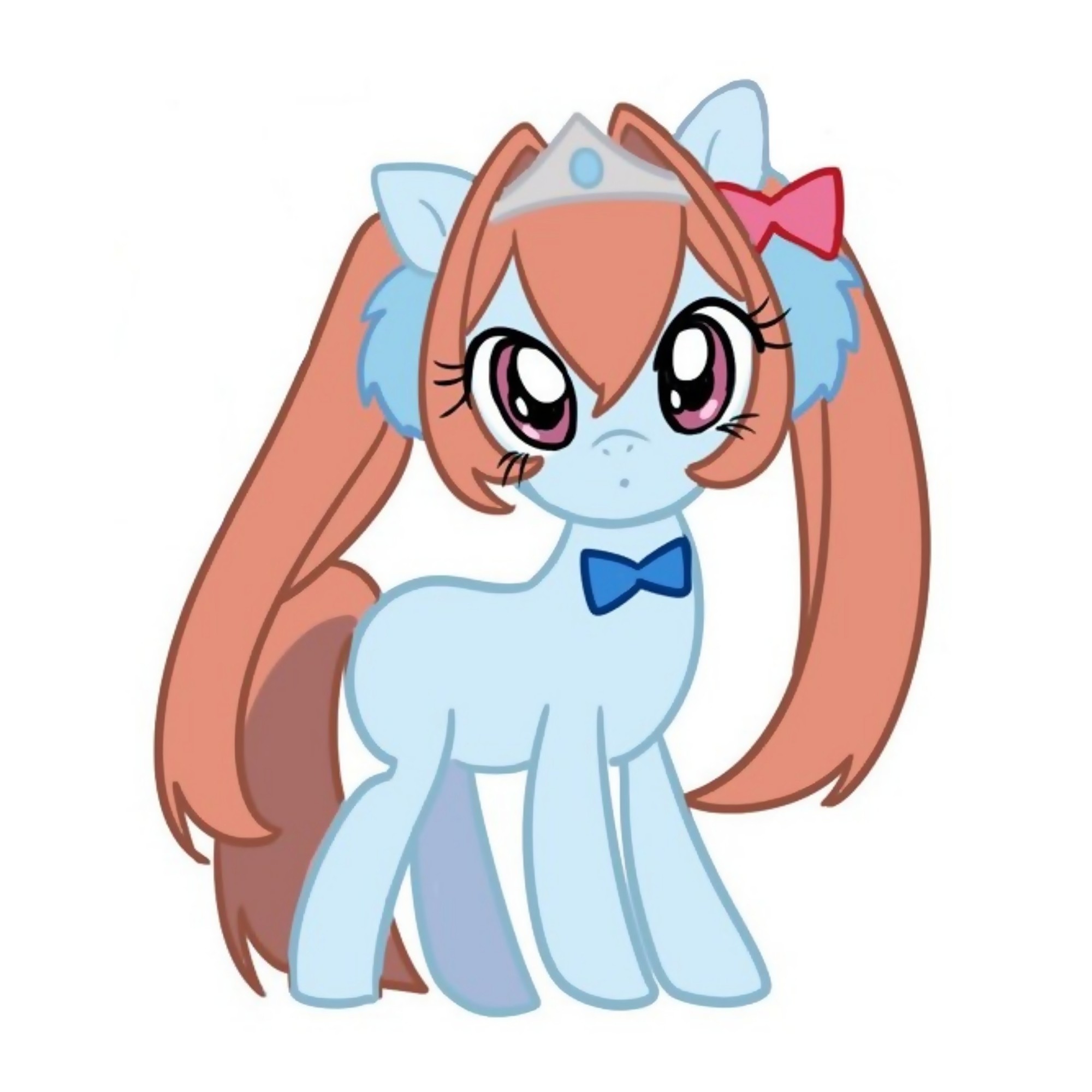 #3598795 - safe, artist:trt_rsp, earth pony, pony, anime, crossover ...