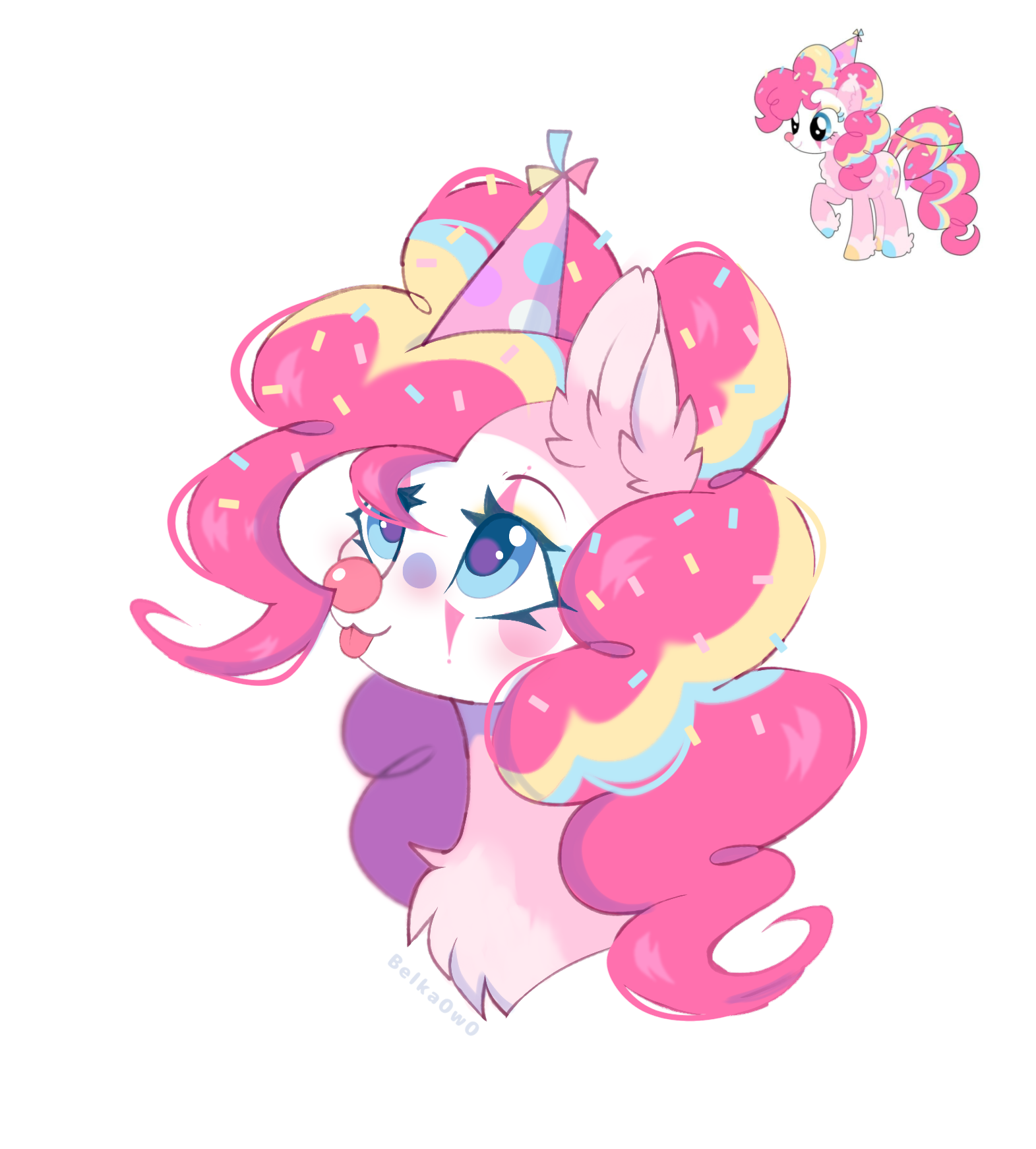 #3615089 - safe, artist:belkaart0w0, pinkie pie, earth pony, pony, g4 ...