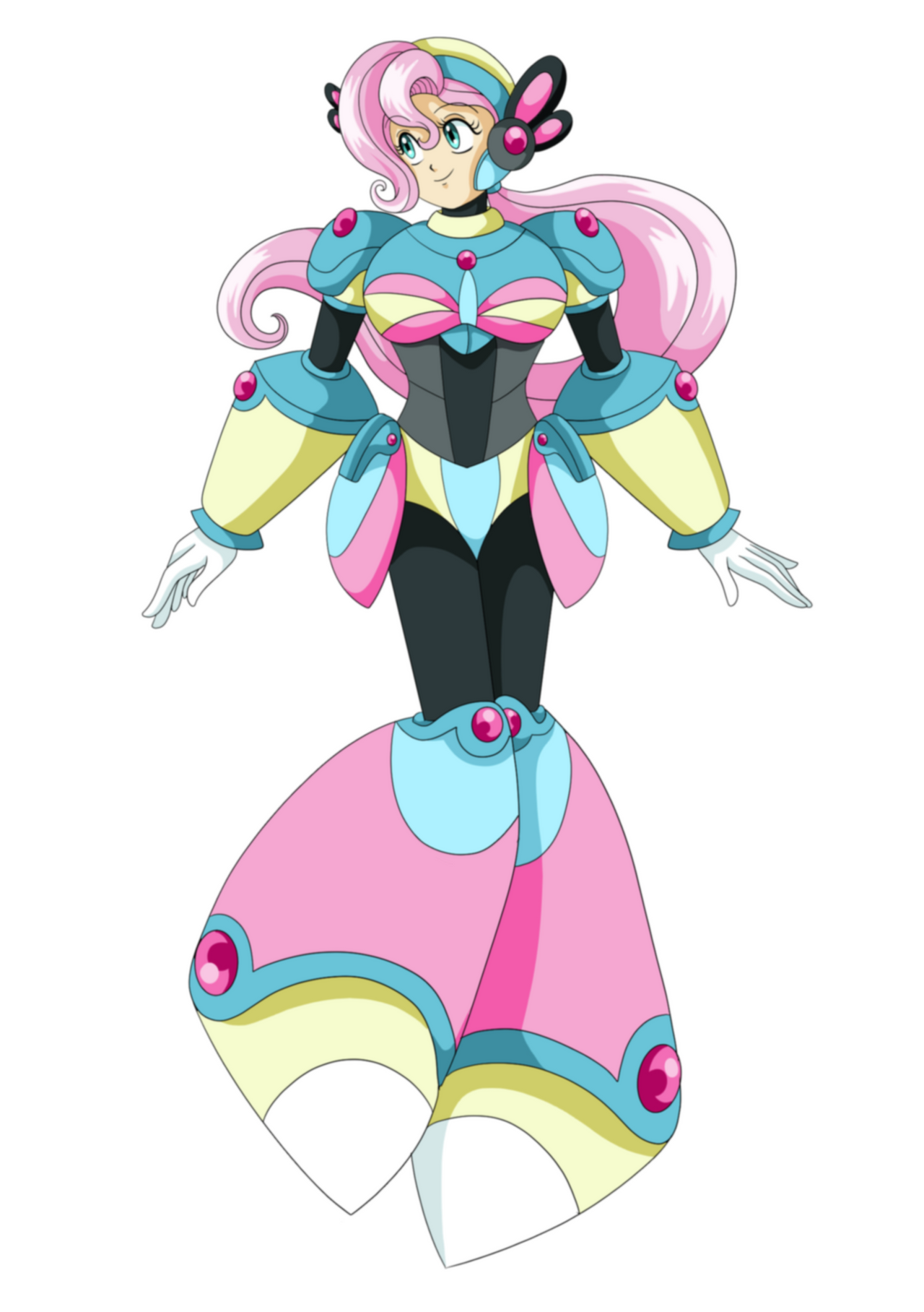 #3599543 - safe, alternate version, artist:rockmangurlx, fluttershy ...