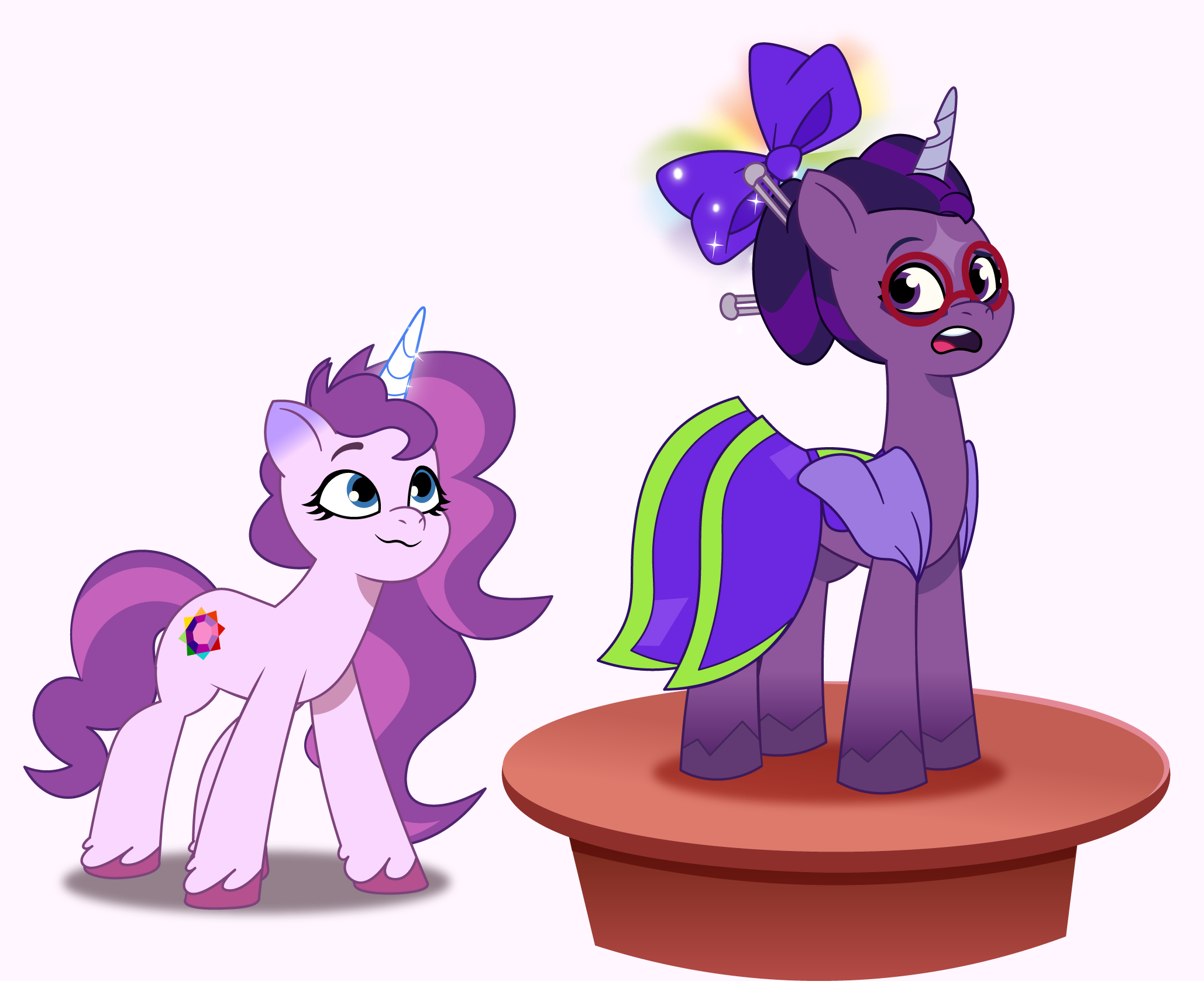 #3599823 - safe, artist:prixy05, oc, oc only, oc:gemme, oc:sparkle sunscout, earth pony, pegasus ...