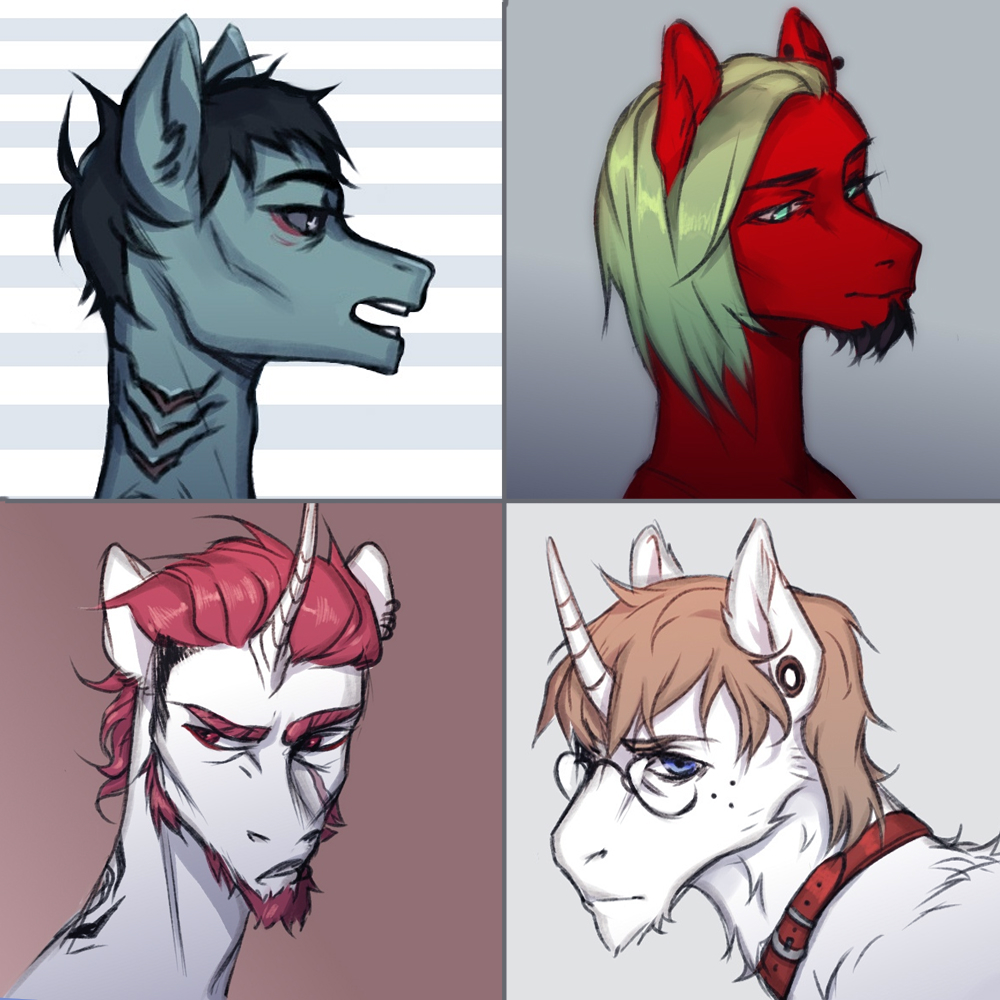 #3600386 - safe, artist:lldelphin, oc, oc only, pony, unicorn, beard ...