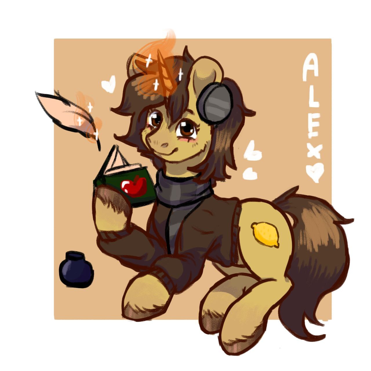 #3600907 - safe, artist:alex crist, oc, pony, unicorn, book, clothes ...