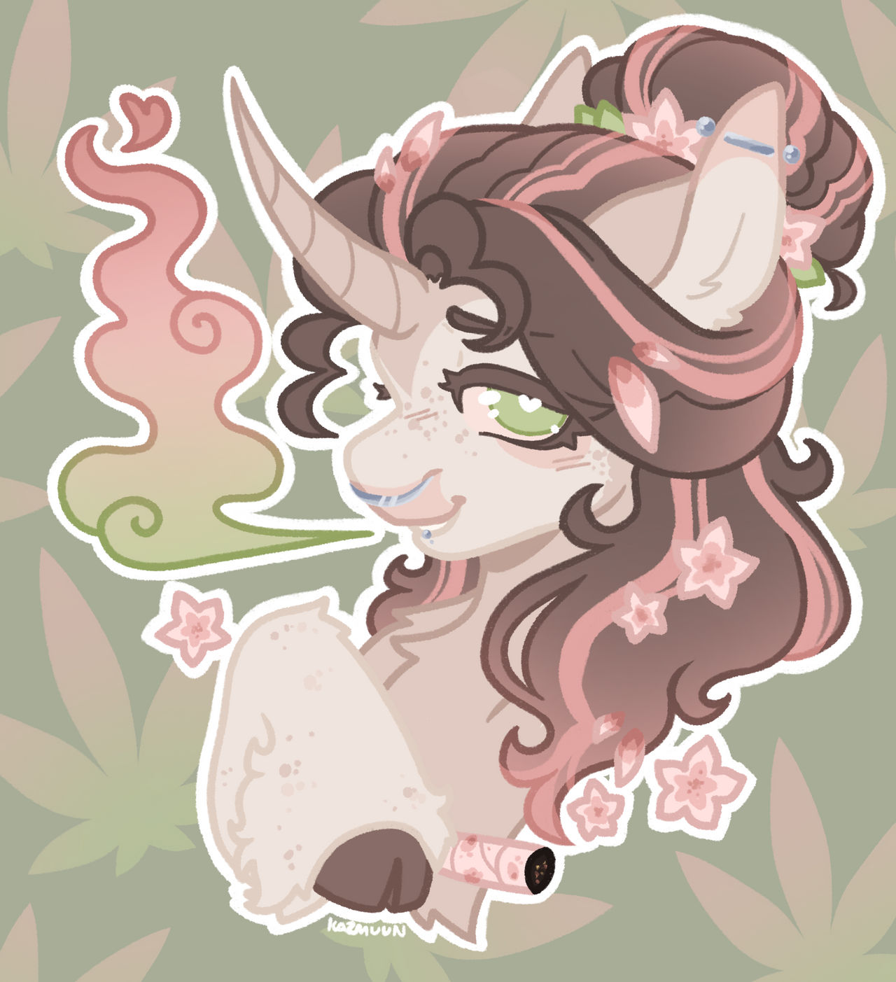 #3601452 - safe, alternate character, alternate version, artist:kazmuun, oc, oc only, oc:sakura ...