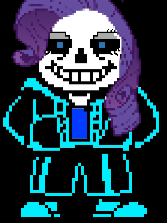 #3615439 - safe, rarity, g4, bone, crossover, digital art, pixel art ...