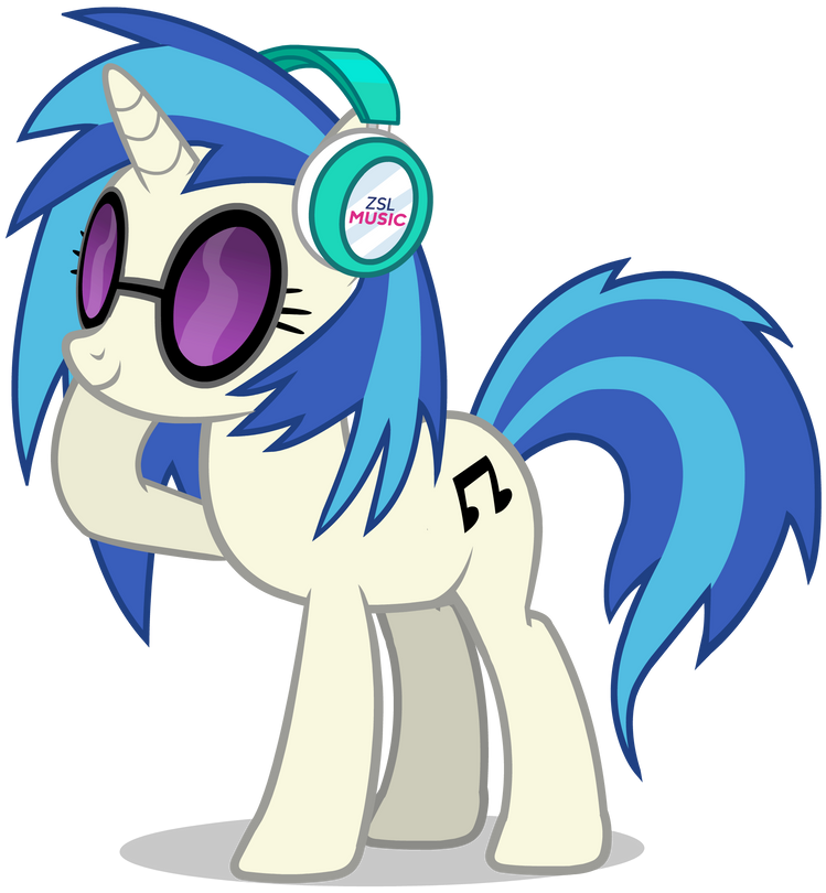 #3622996 - safe, artist:zslnews, dj pon-3, vinyl scratch, pony, unicorn, g4, female, glasses ...