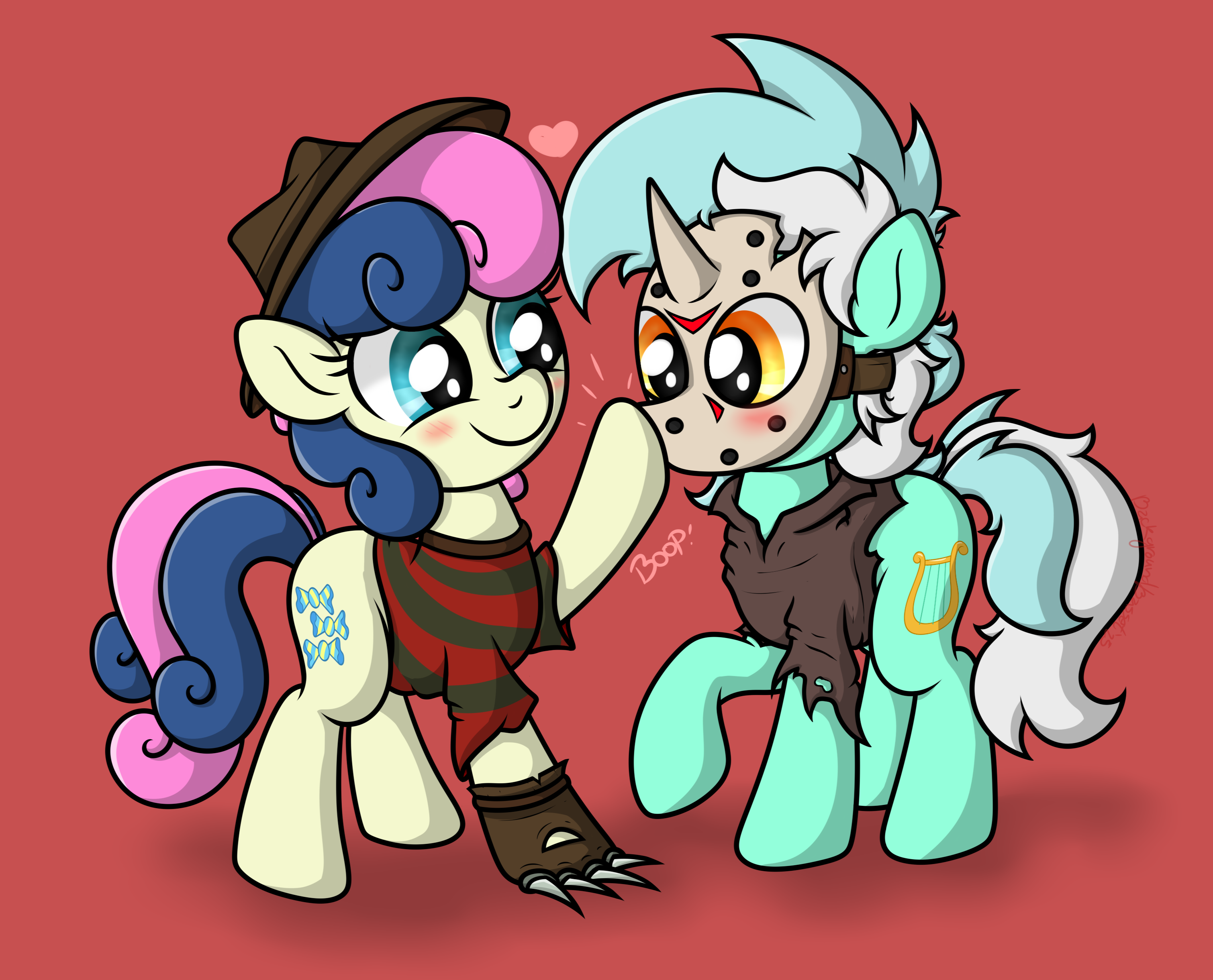 #3623433 - safe, artist:background basset, bon bon, lyra heartstrings ...