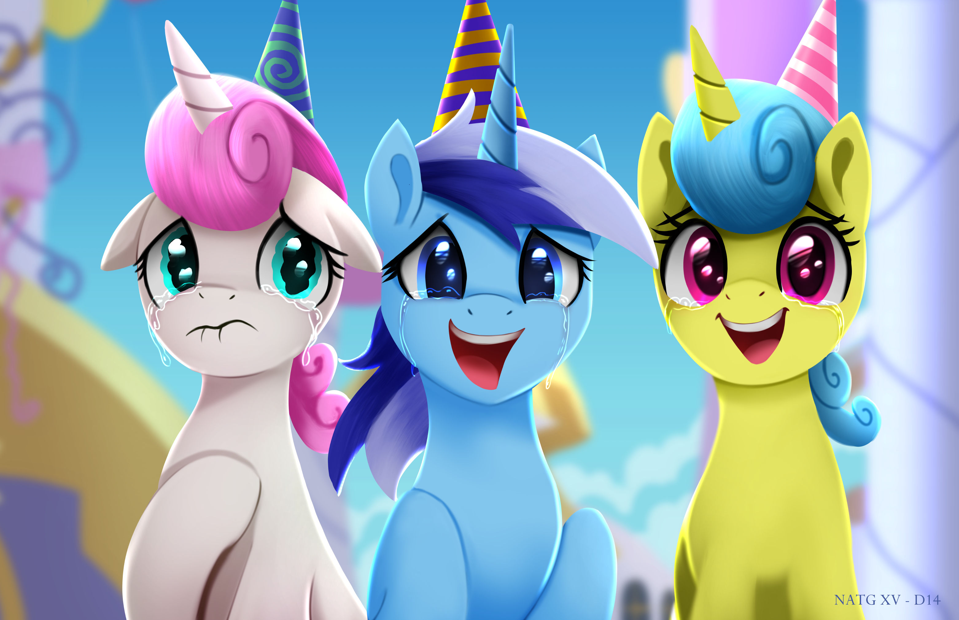 #3624614 - safe, artist:darksly, lemon hearts, minuette, twinkleshine ...