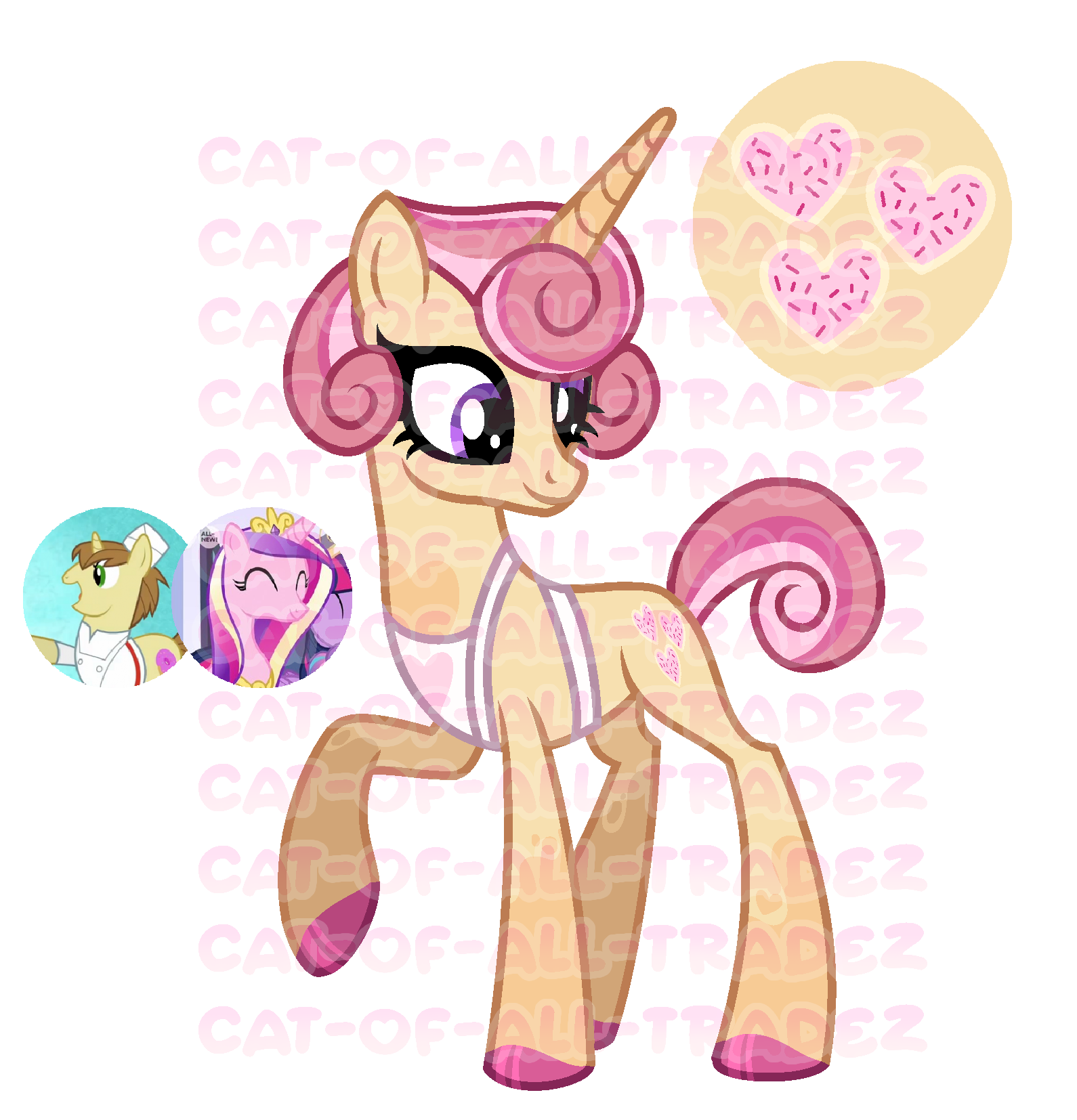 #3625312 - safe, artist:cat-of-all-trades, donut joe, princess cadance ...