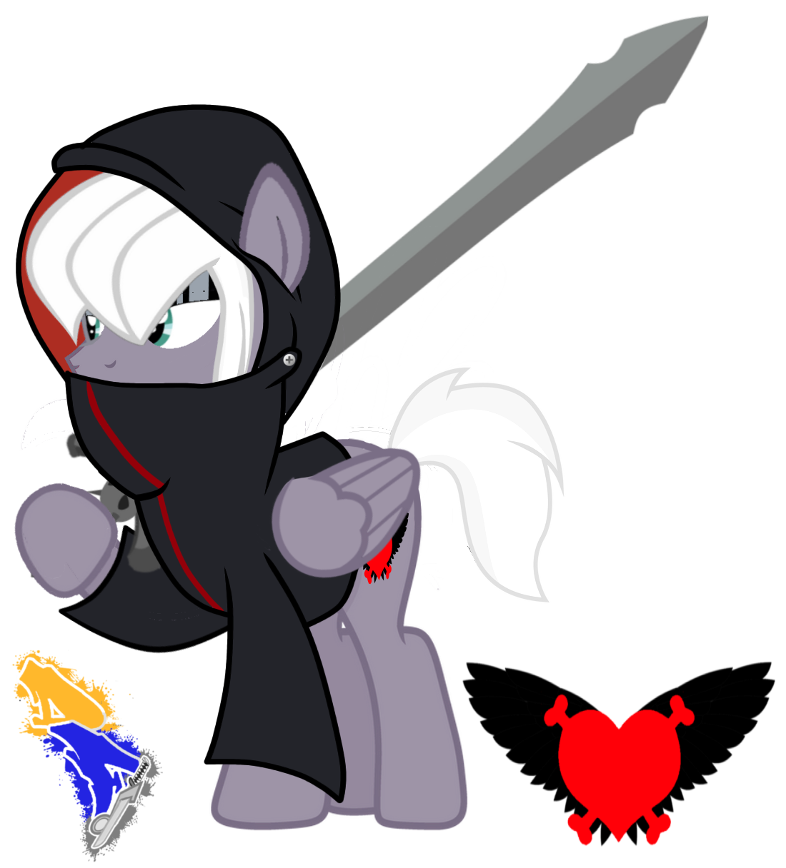 #3625845 - safe, artist:eldestiniano2014, oc, oc:void, pegasus, pony, clothes, female, hoodie ...