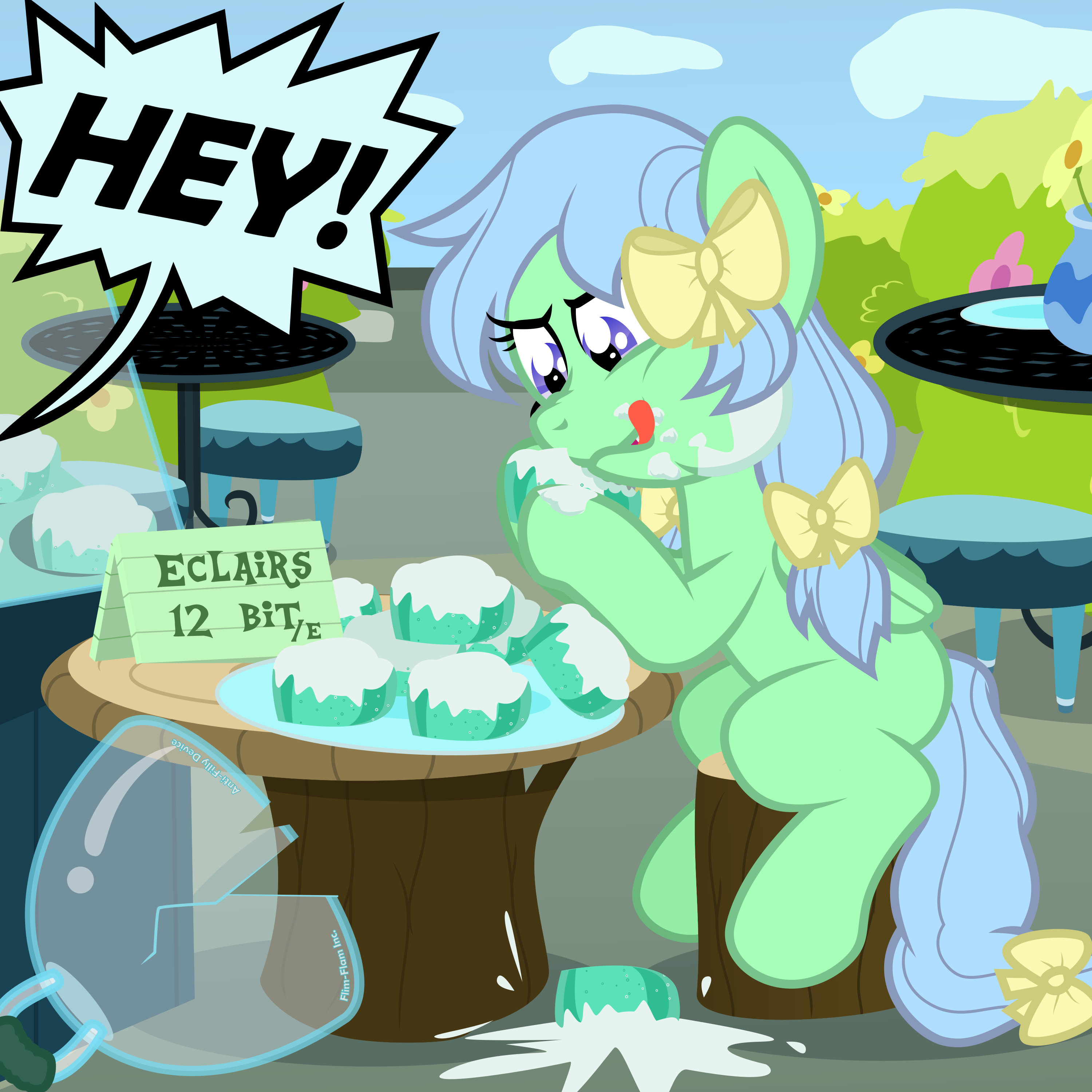 #3628329 - safe, artist:sollace, derpibooru exclusive, eclair crème, oc, oc only, oc:fluffy ...