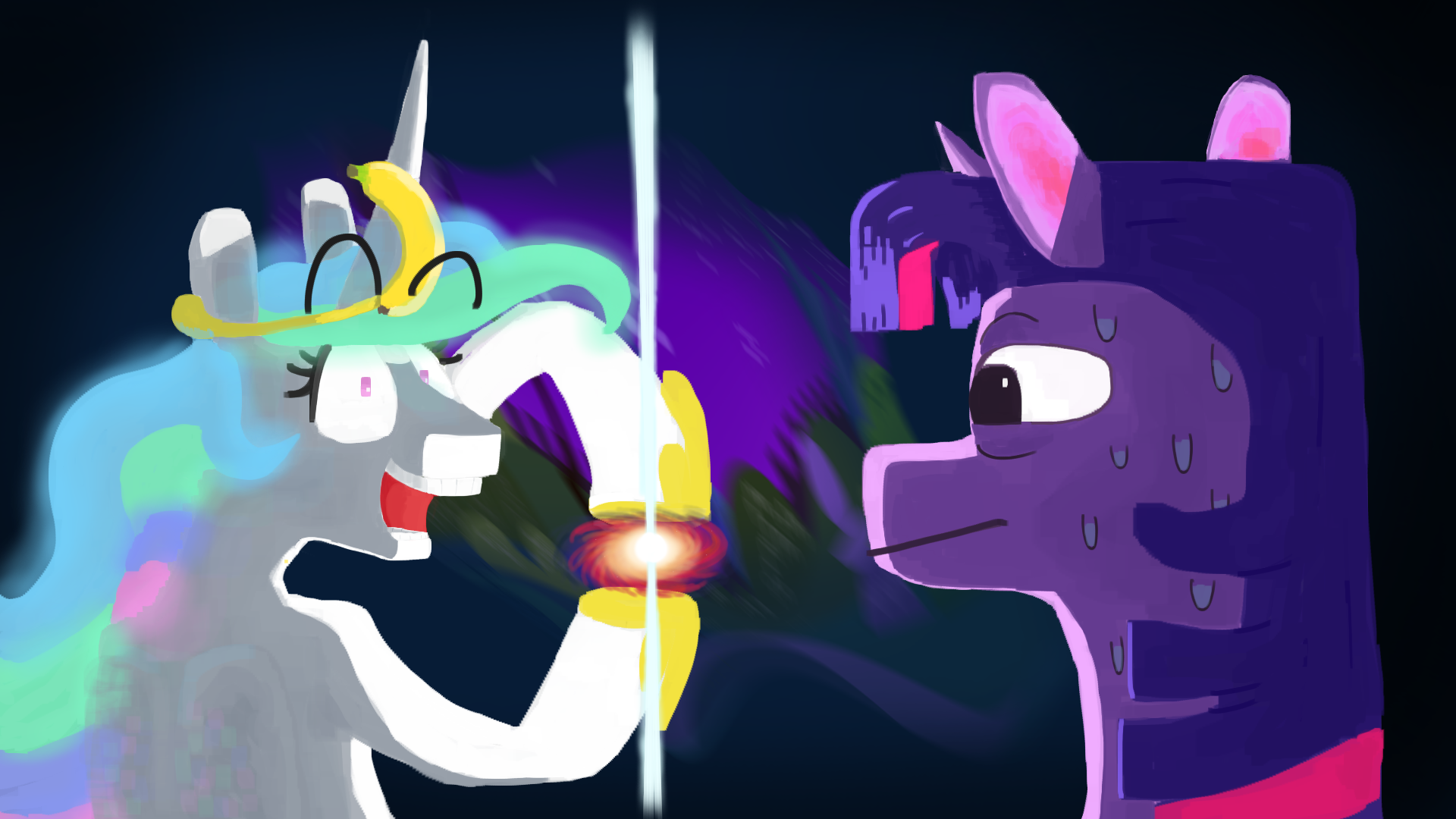 #3628385 - safe, artist:maso, princess celestia, twilight sparkle ...