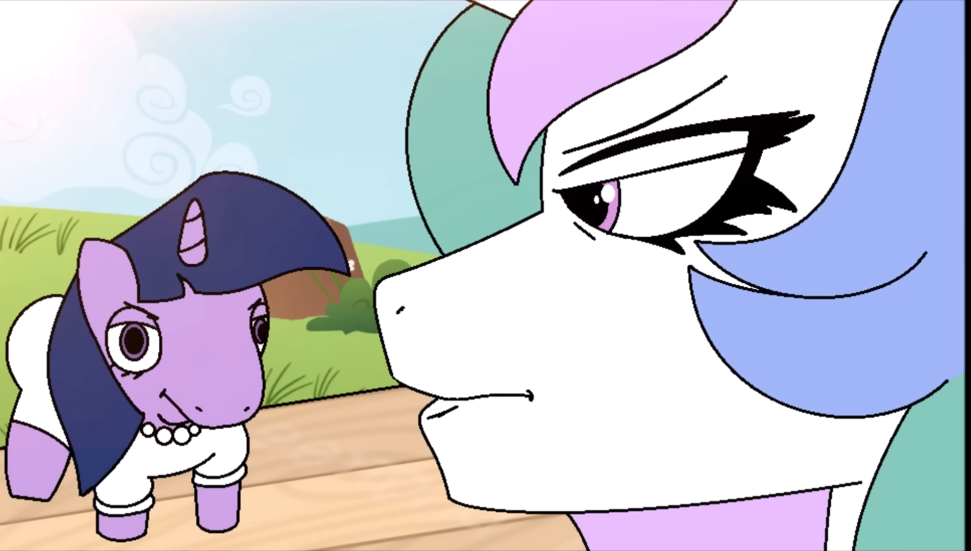 #3628716 - safe, artist:tamers12345, princess celestia, twilight ...