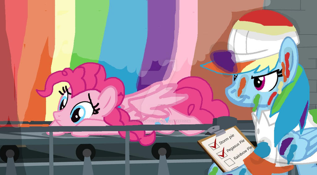 #3631881 - semi-grimdark, artist:pinkiepartypiepiety, pinkie pie, rainbow dash, pegasus, fanfic ...