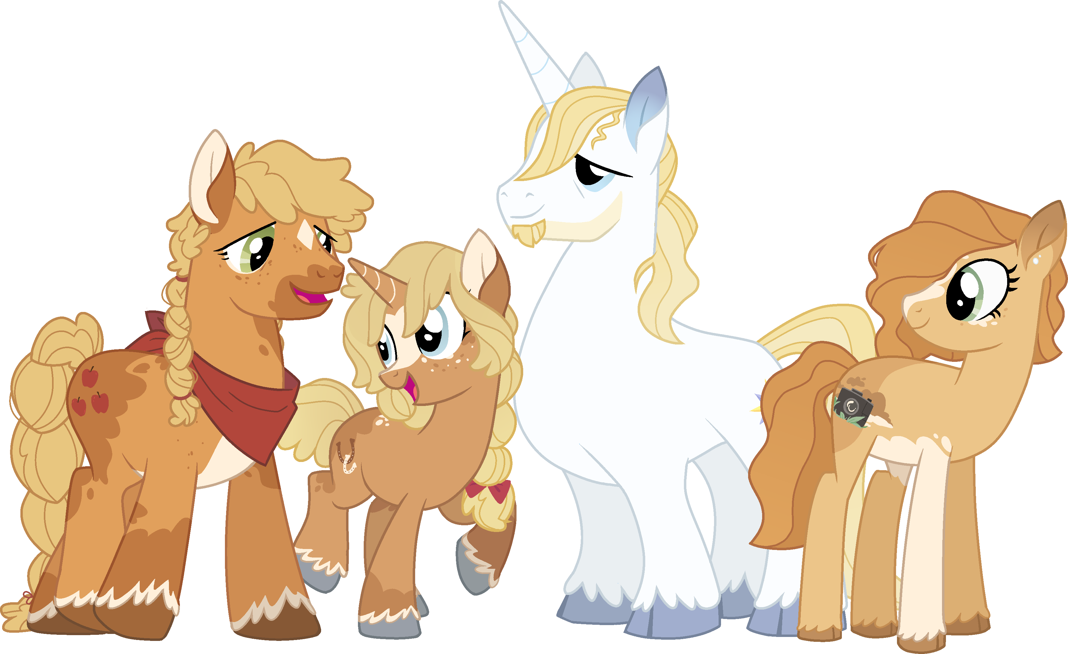 #3616676 - safe, artist:disasterisk, applejack, prince blueblood, oc ...