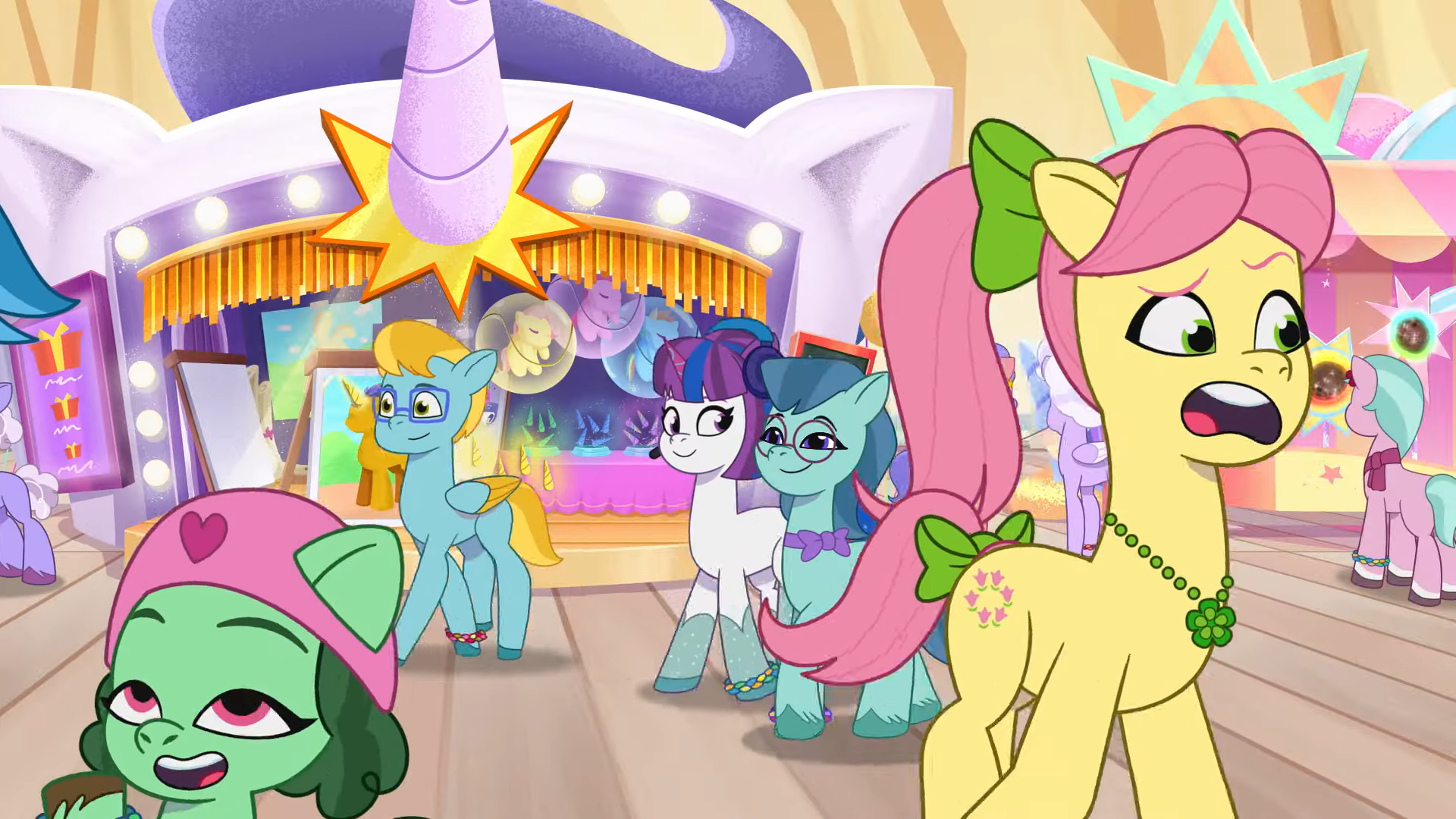 #3632842 - safe, dahlia, little rock, posey bloom, slide rule, earth pony, pony, g5, my little ...