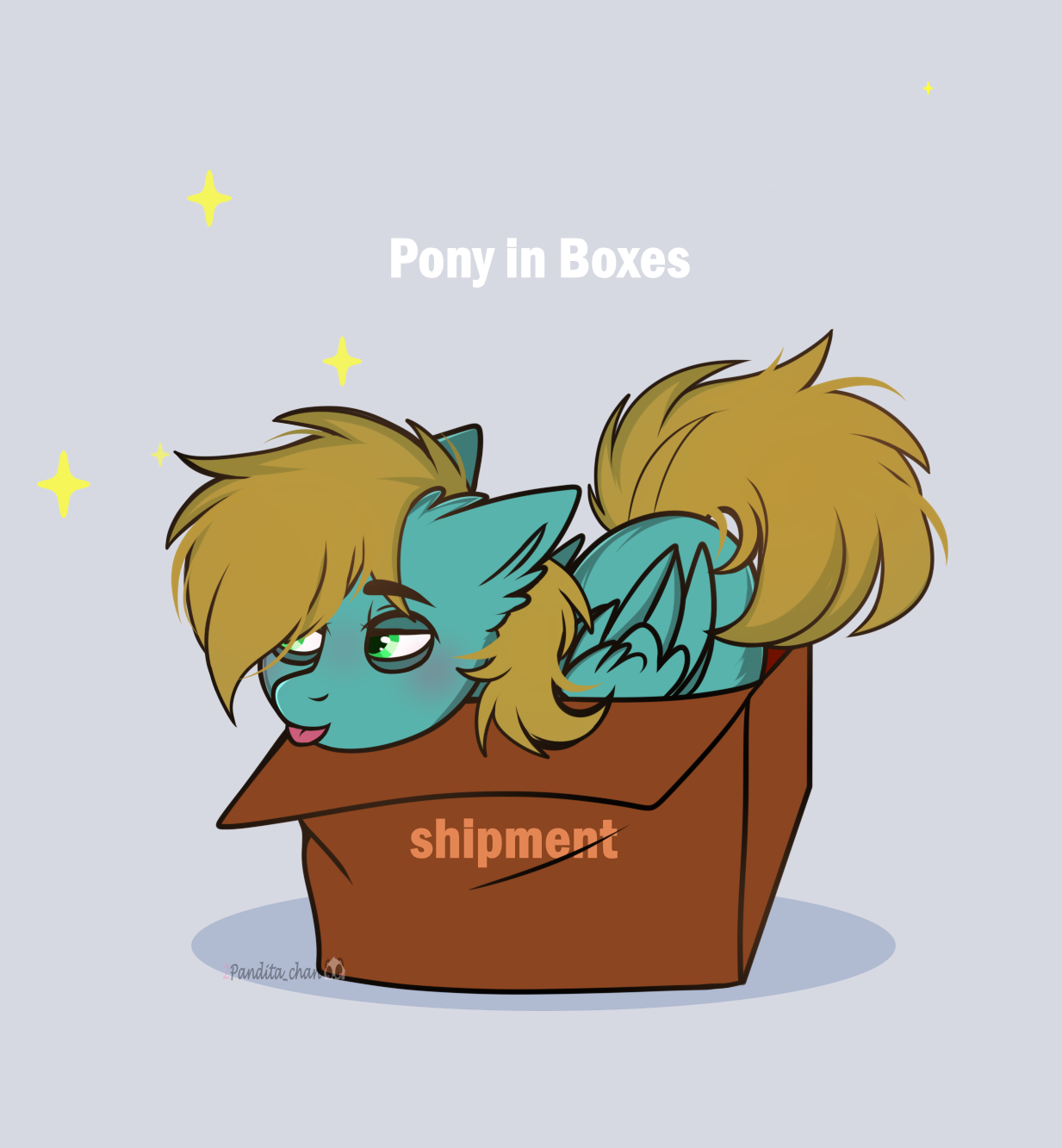 #3617137 - safe, artist:2pandita, oc, oc only, pegasus, pony, box ...