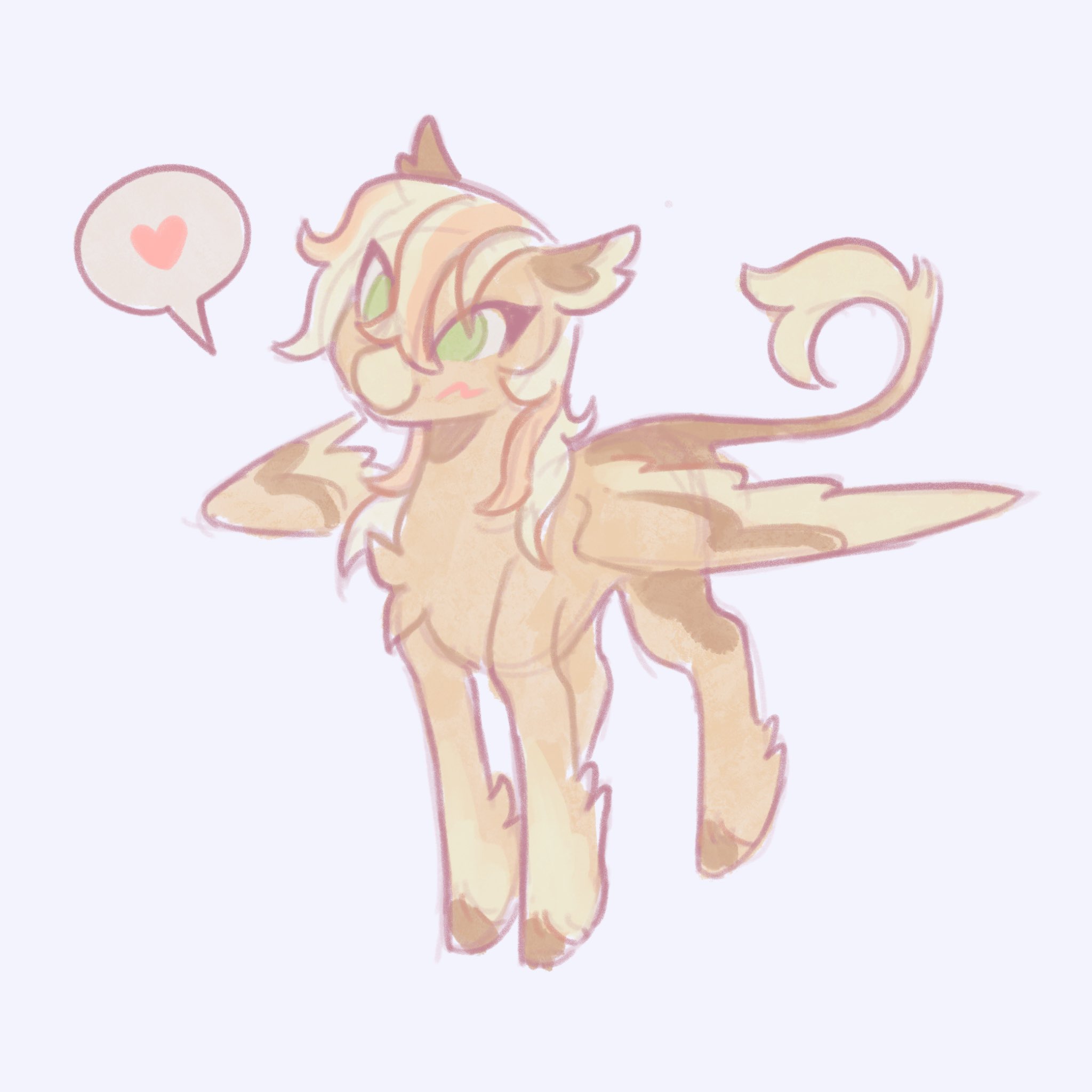 #3618122 - safe, artist:llorienart, oc, oc only, pegasus, pony, blushing, female, leonine tail ...