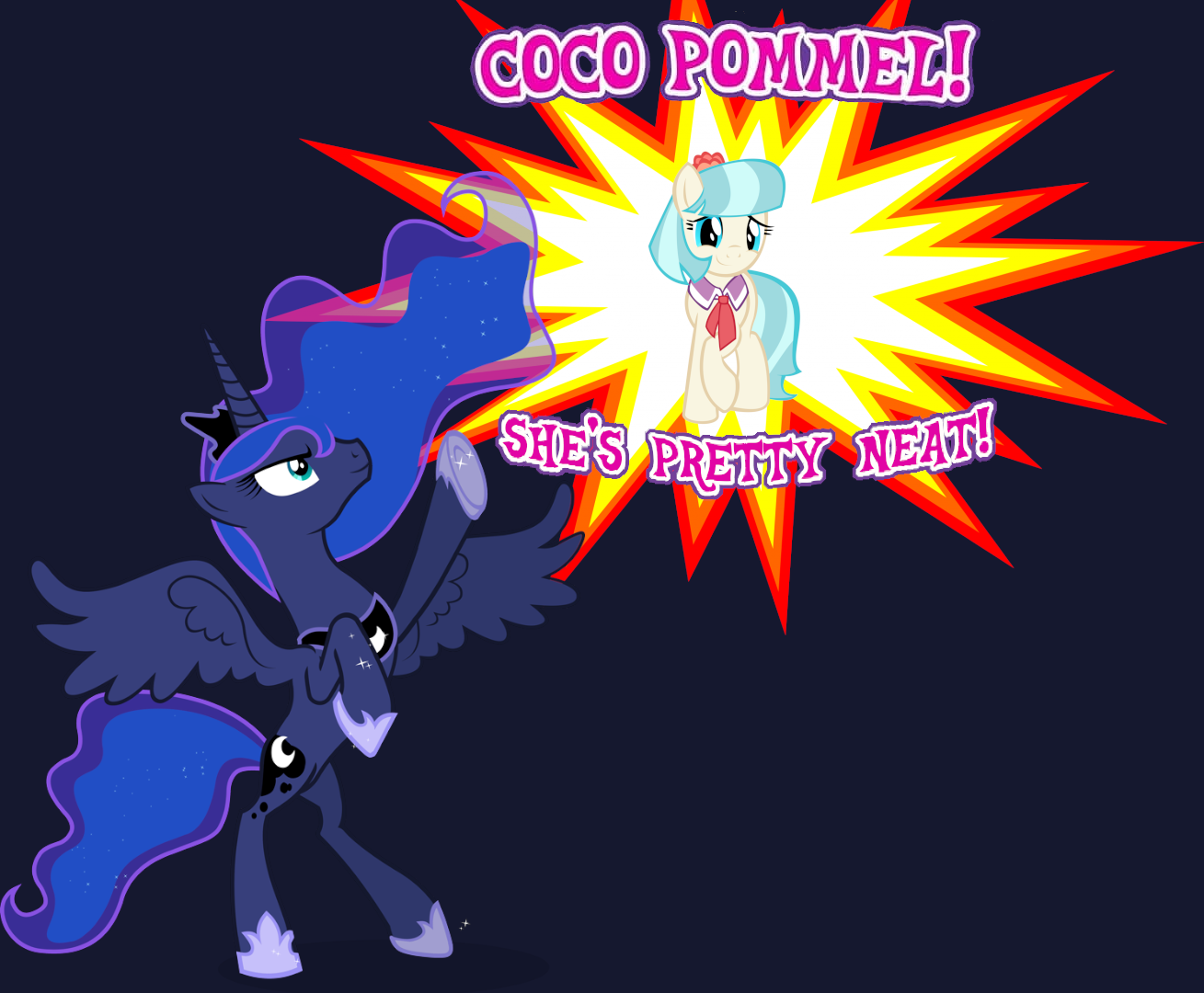 #3619209 - safe, artist:macho madness, coco pommel, princess luna ...