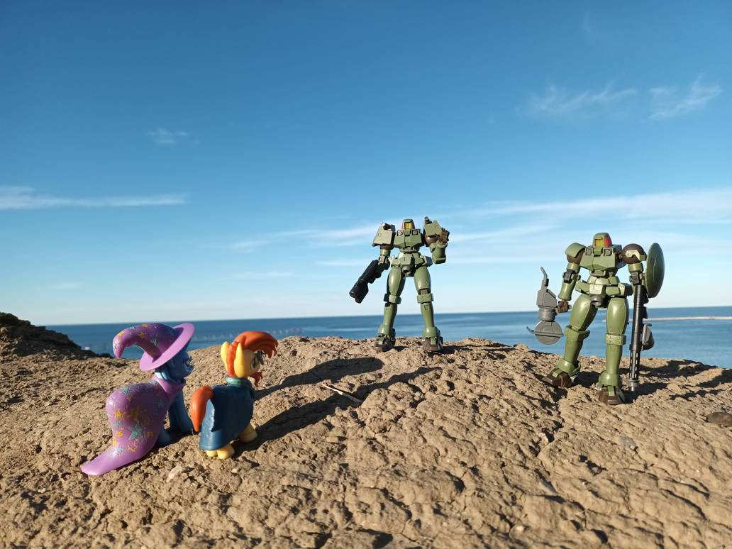 #3620241 - safe, artist:dingopatagonico, sunburst, trixie, pony ...