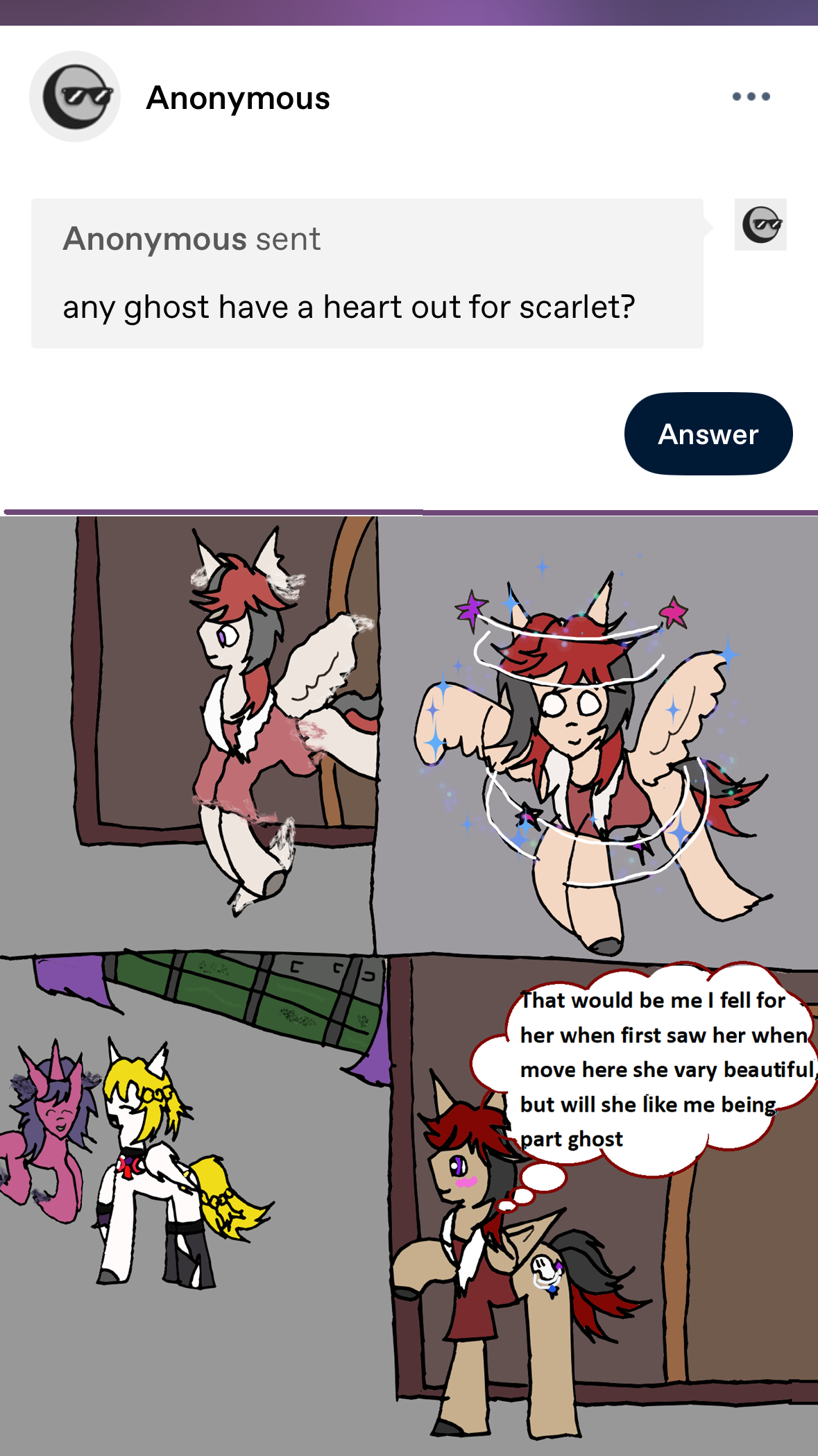 #3620645 - safe, artist:ask-luciavampire, oc, oc only, oc:natsuno spirit, oc:scarlet rose (ask ...