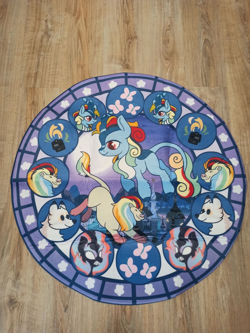 #3639648 - safe, artist:jjsh, oc, kirin, manticore, pony, carpet, cutie ...