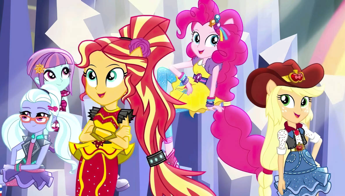 #3641646 - safe, screencap, applejack, pinkie pie, sugarcoat, sunny ...