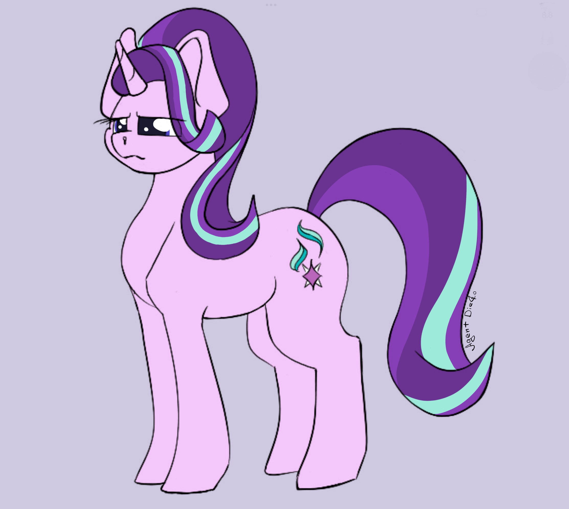 #3643215 - safe, artist:agent-diego, starlight glimmer, pony, unicorn, g4, horn, simple ...